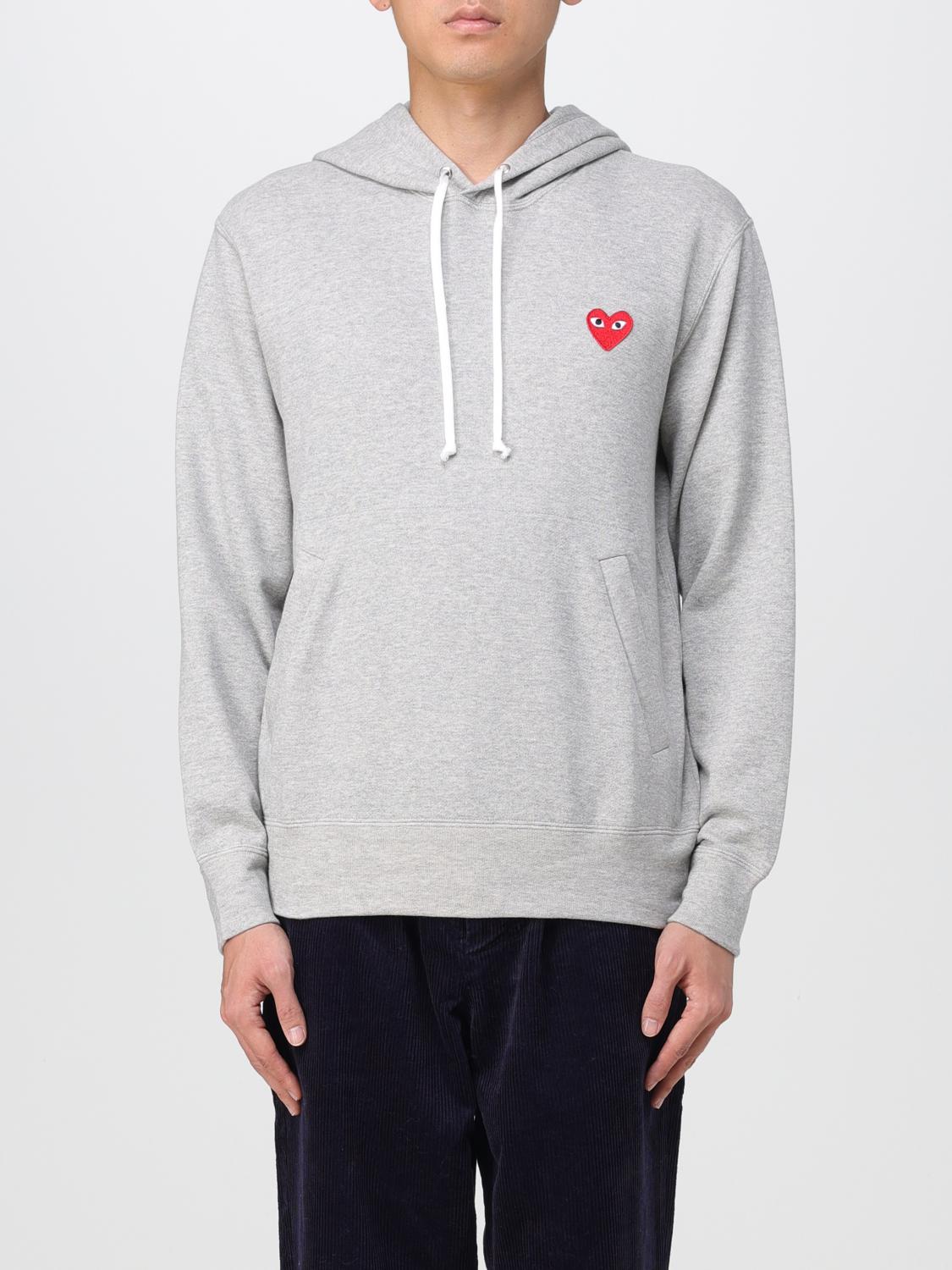 COMME DES GARCONS PLAY: Sweatshirt men - Grey | Comme Des Garcons Play sweatshirt P1T170 online ...