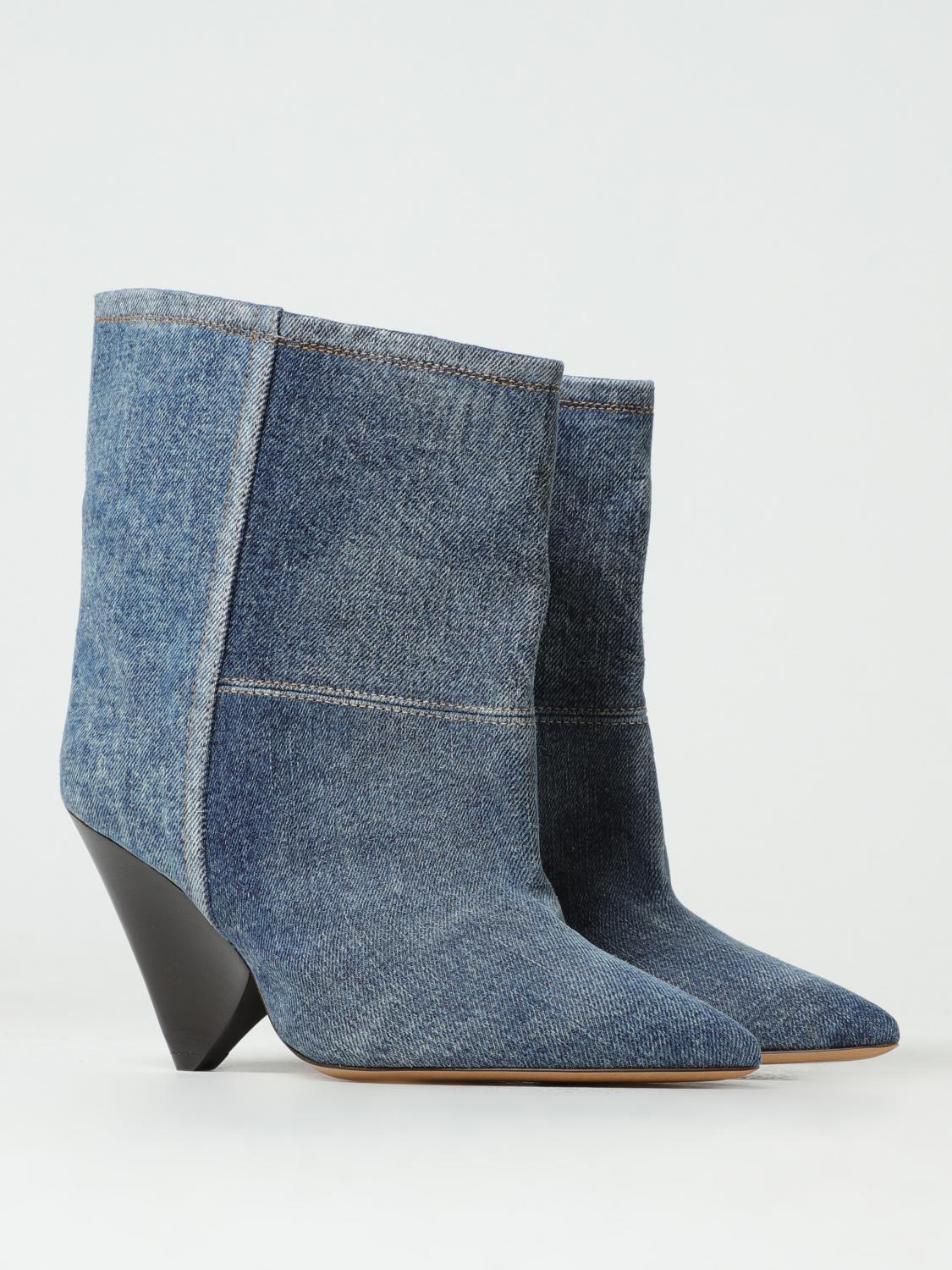 Isabel Marant Miyako denim boots - Blue | BO0066FCA4A10S | GIGLIO.COM