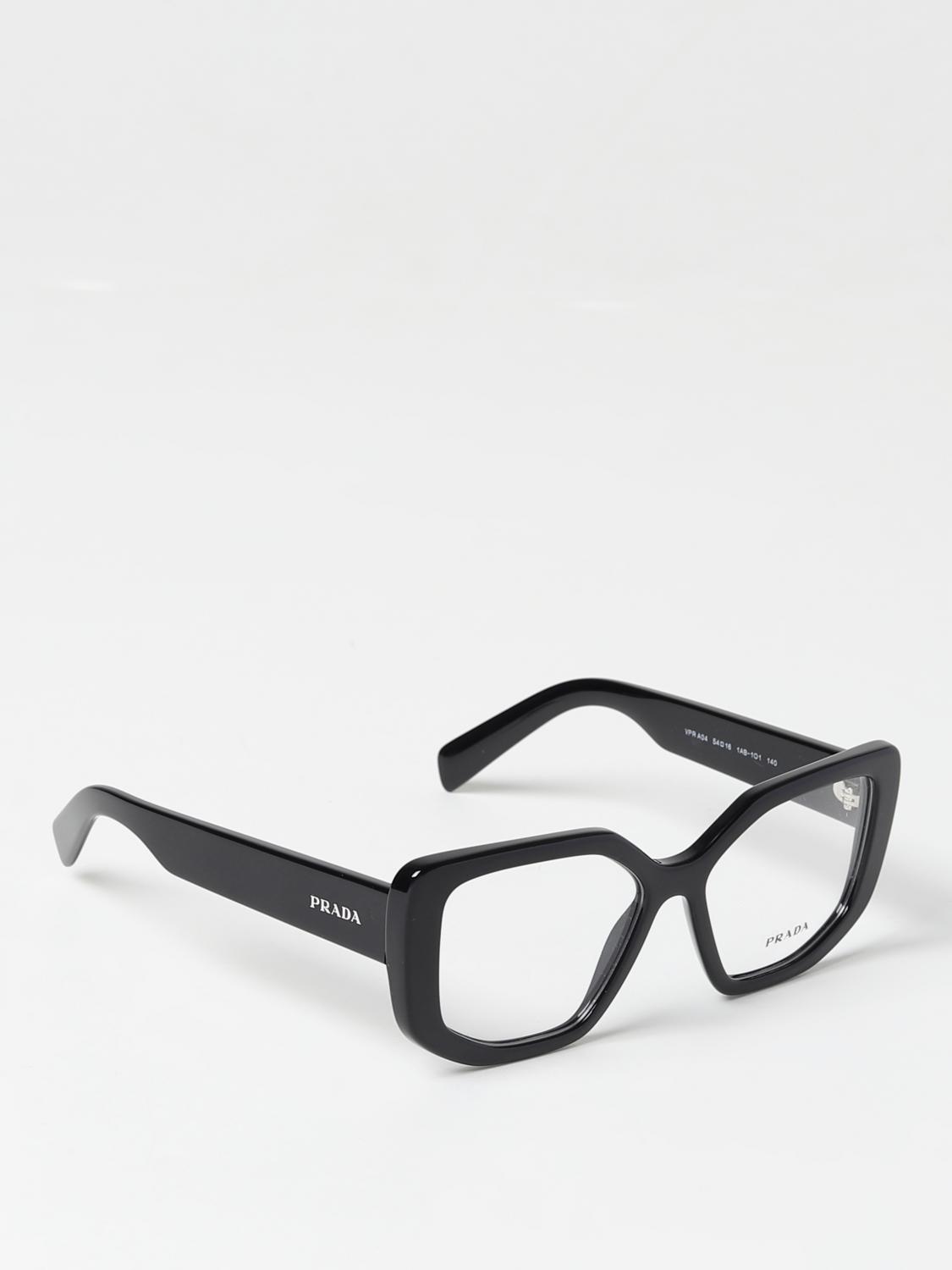 Prada Outlet: acetate eyeglasses - Black | Prada optical frames A04V online at GIGLIO.COM