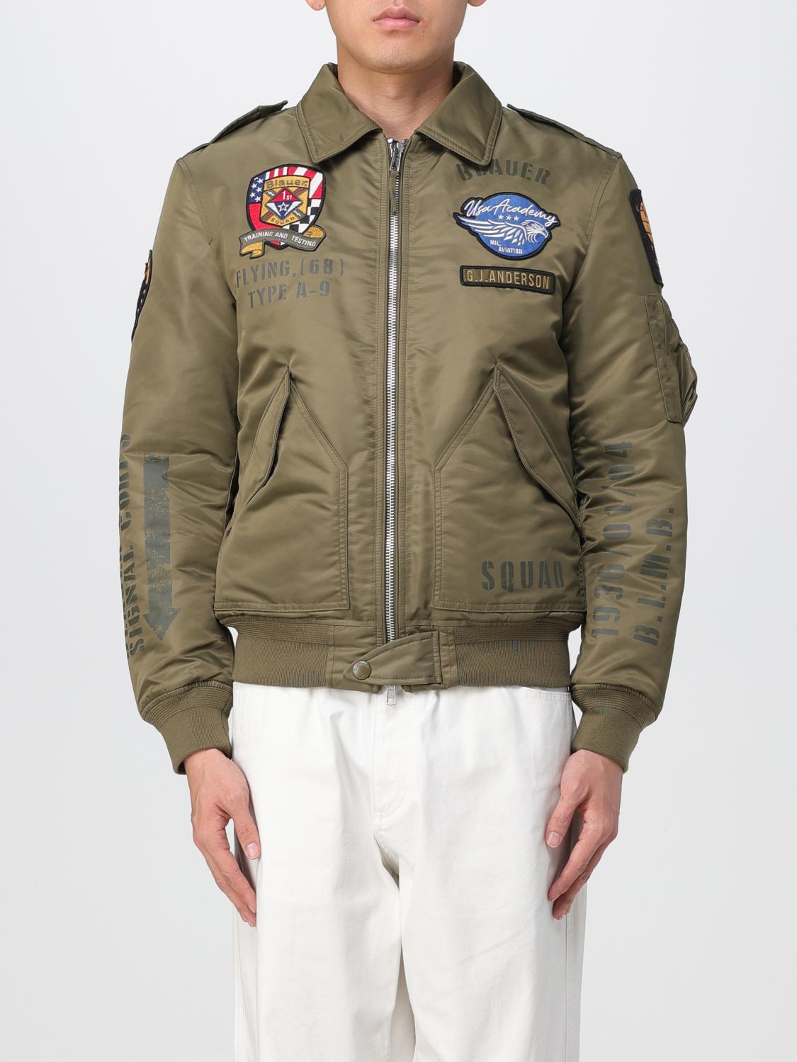 BLAUER: Jacket men - Olive | Blauer jacket 23WBLUC02534006725 online at ...