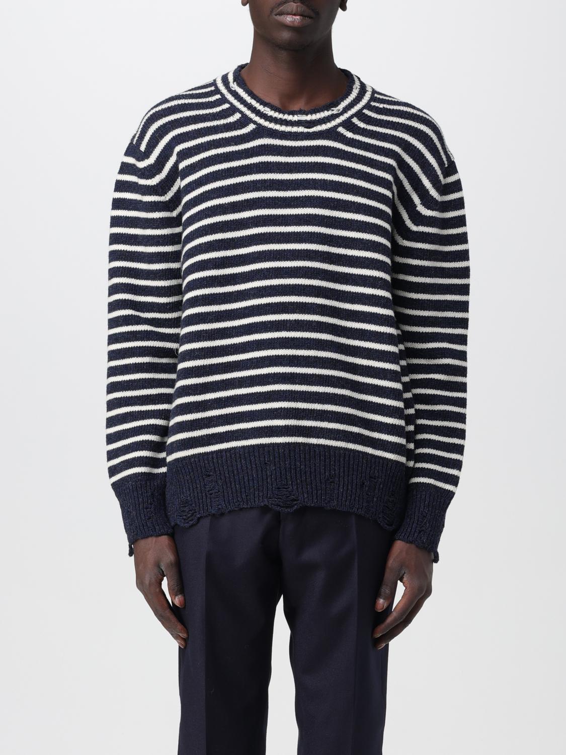AMI PARIS: Sweater men - Blue | Ami Paris sweater UKS027KN0017 online ...