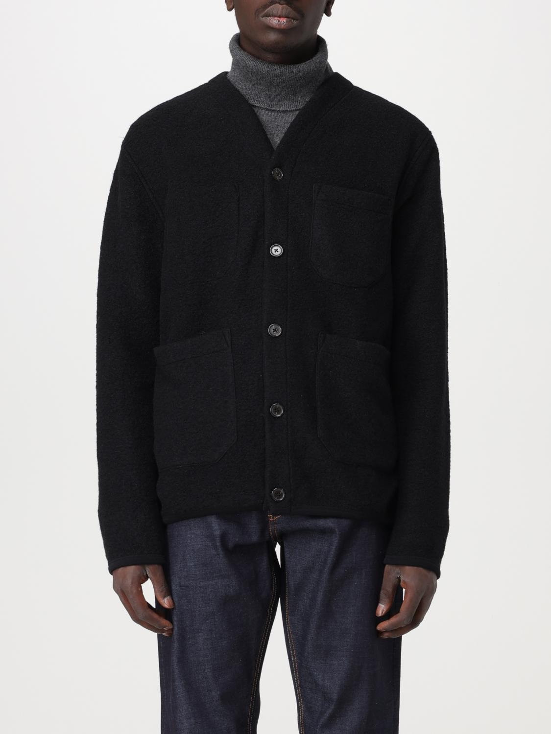 UNIVERSAL WORKS: Sweater men - Black | Universal Works cardigan 29710 ...