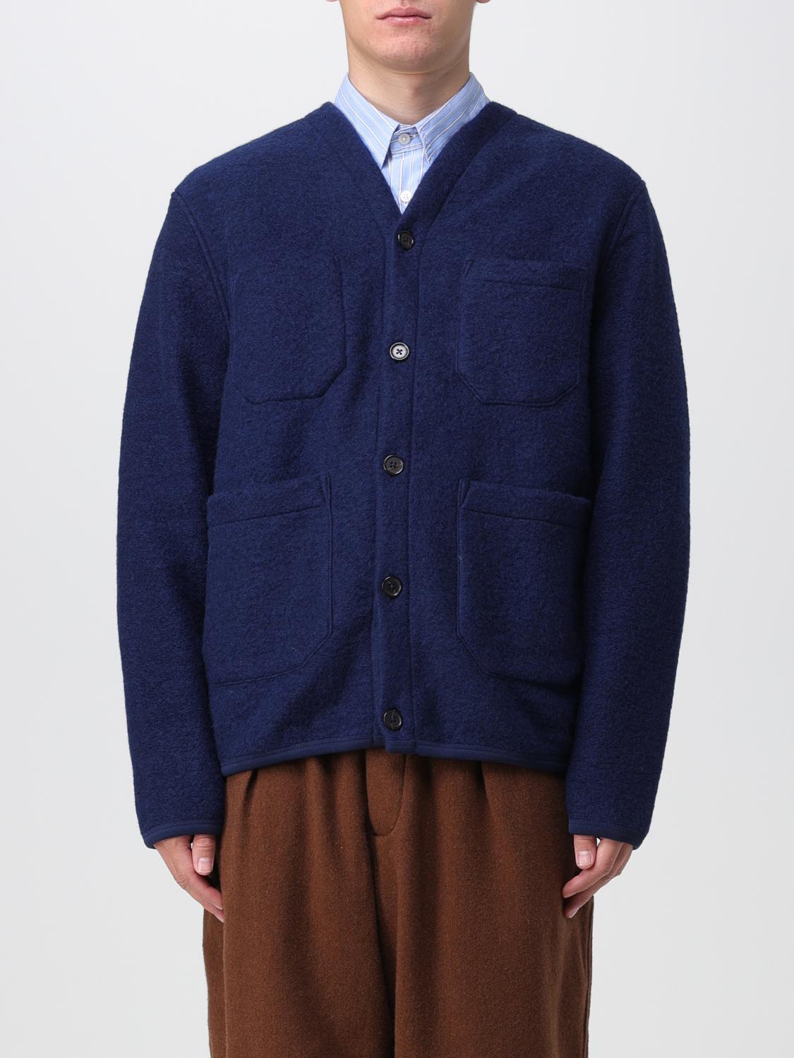 UNIVERSAL WORKS: Jumper men - Blue | Universal Works cardigan 29710 ...