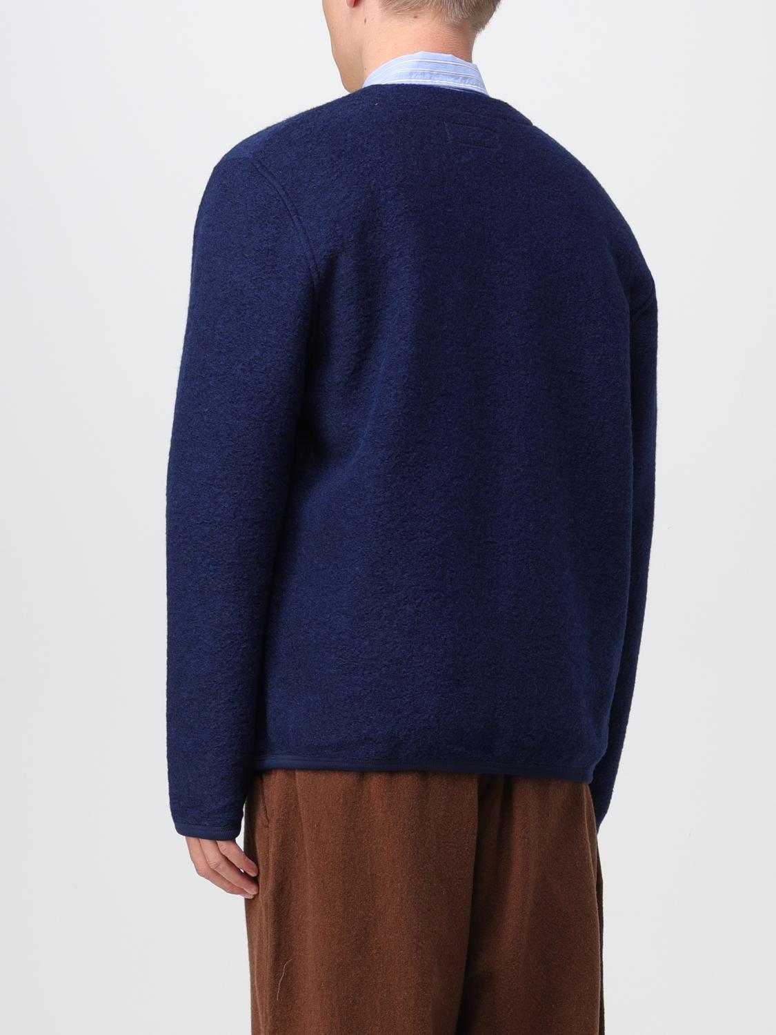 UNIVERSAL WORKS: Jumper men - Blue | Universal Works cardigan 29710 ...