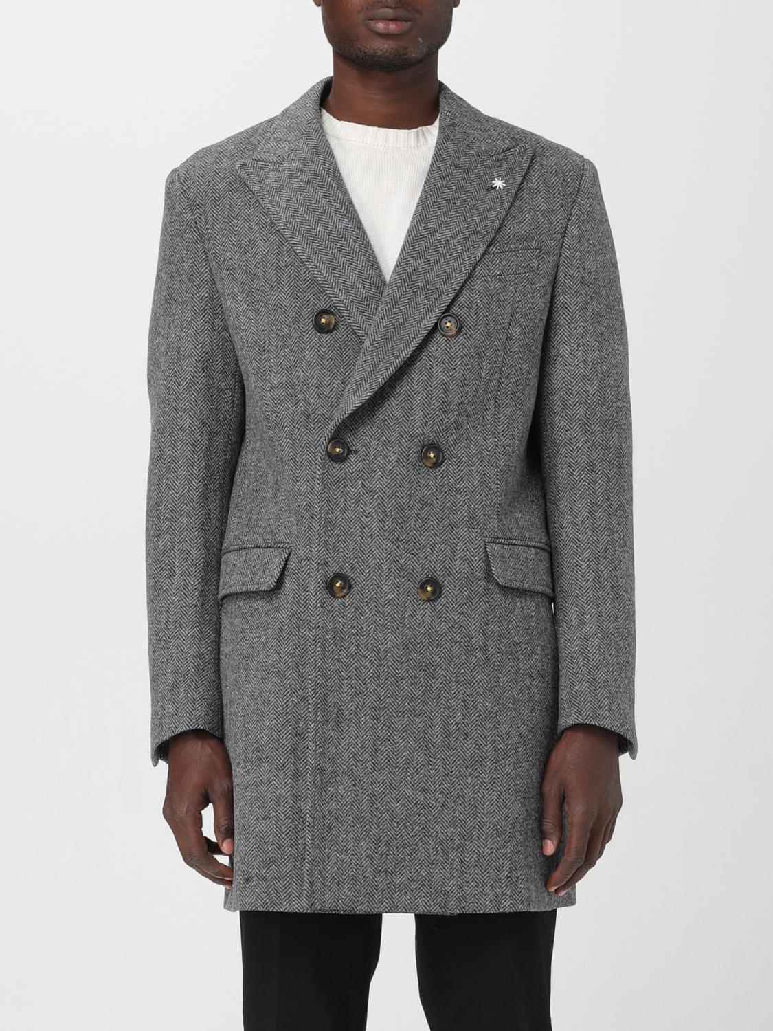 MANUEL RITZ: Coat men - Grey | Manuel Ritz coat 3532C4438233792 online ...