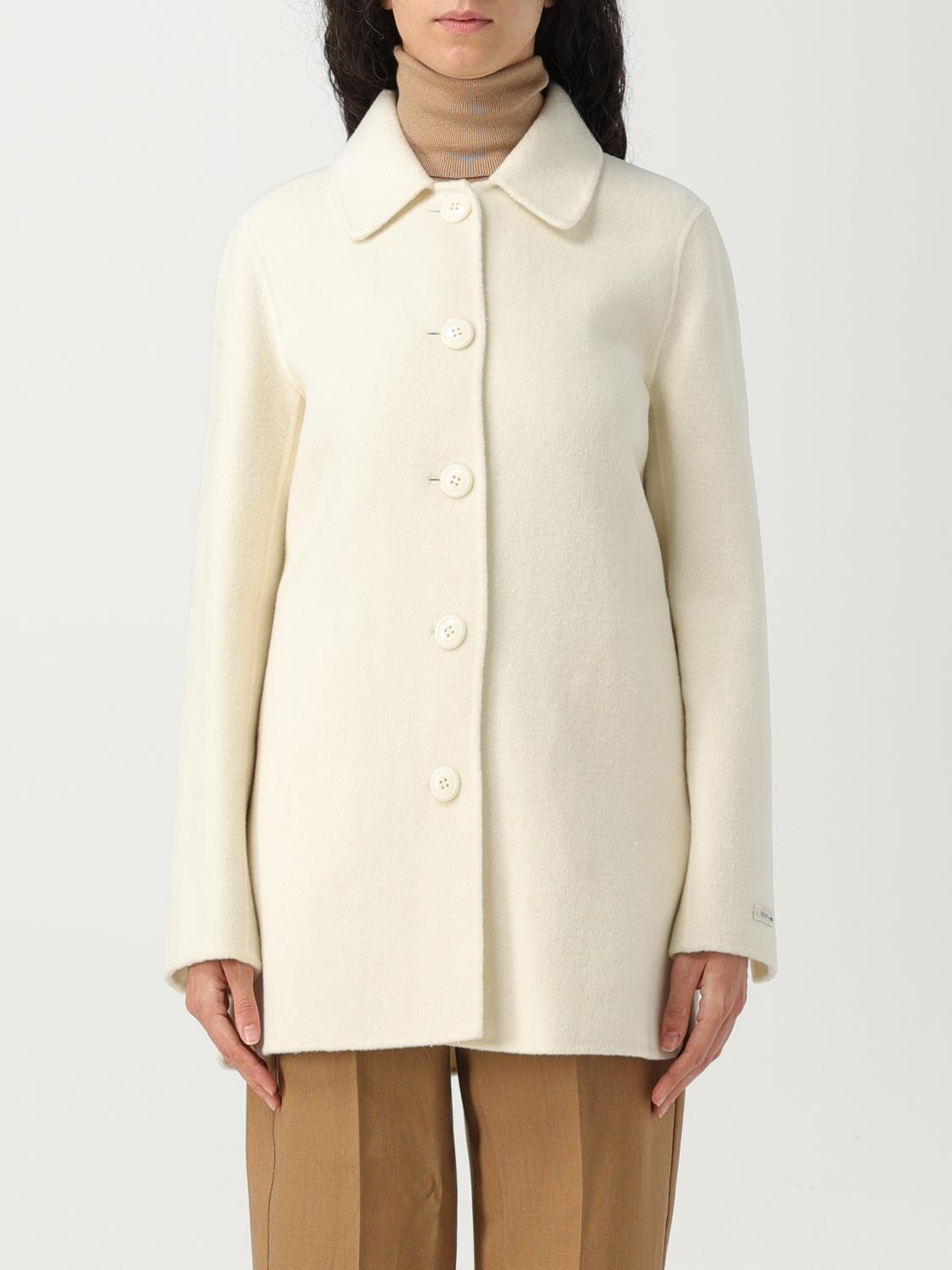 PALTO': Coat woman - White | Palto' coat B31PDLUCRDOU online at GIGLIO.COM