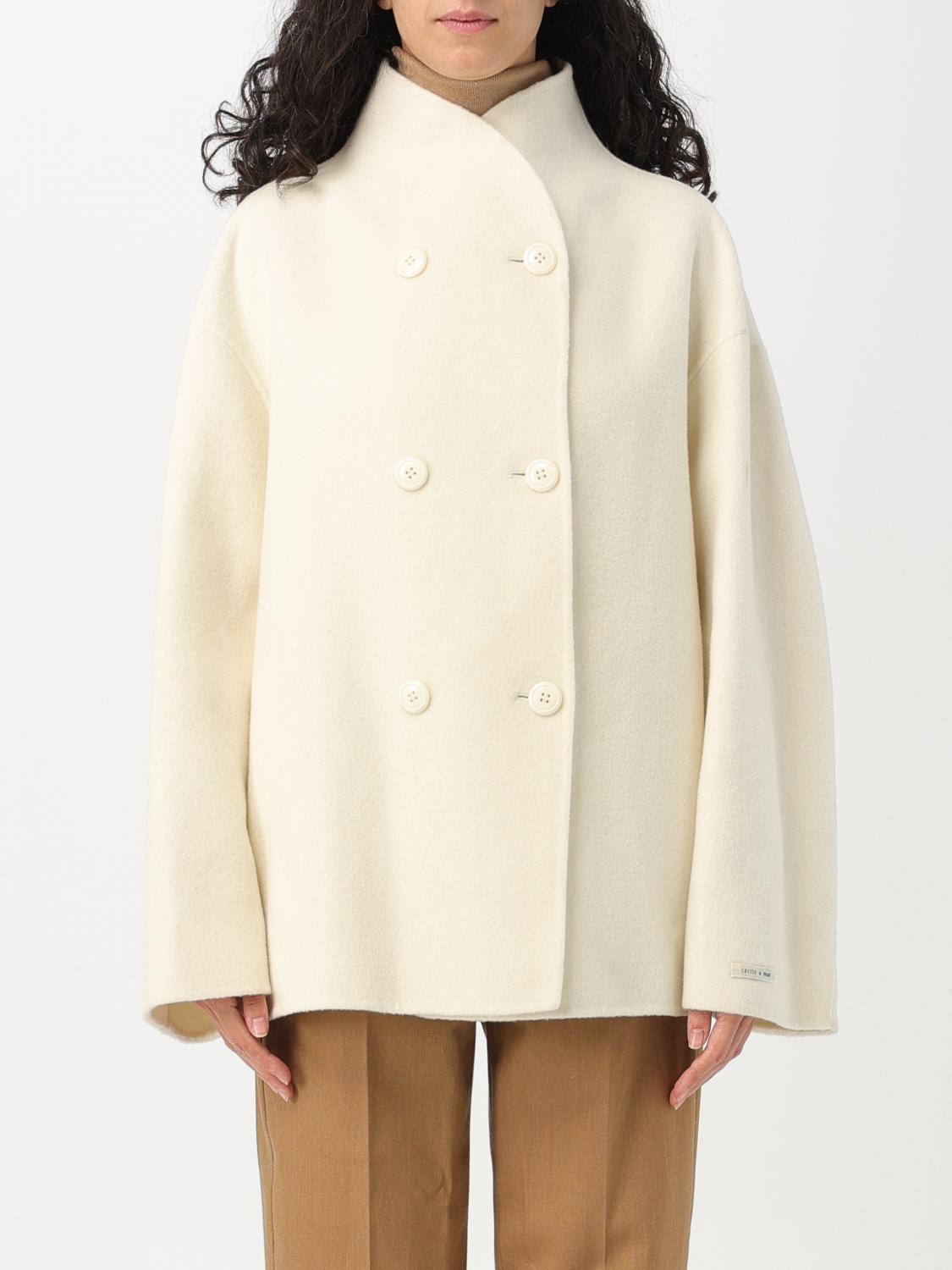 PALTO': Coat woman - White | Palto' coat B31PDLUDODOU online at GIGLIO.COM