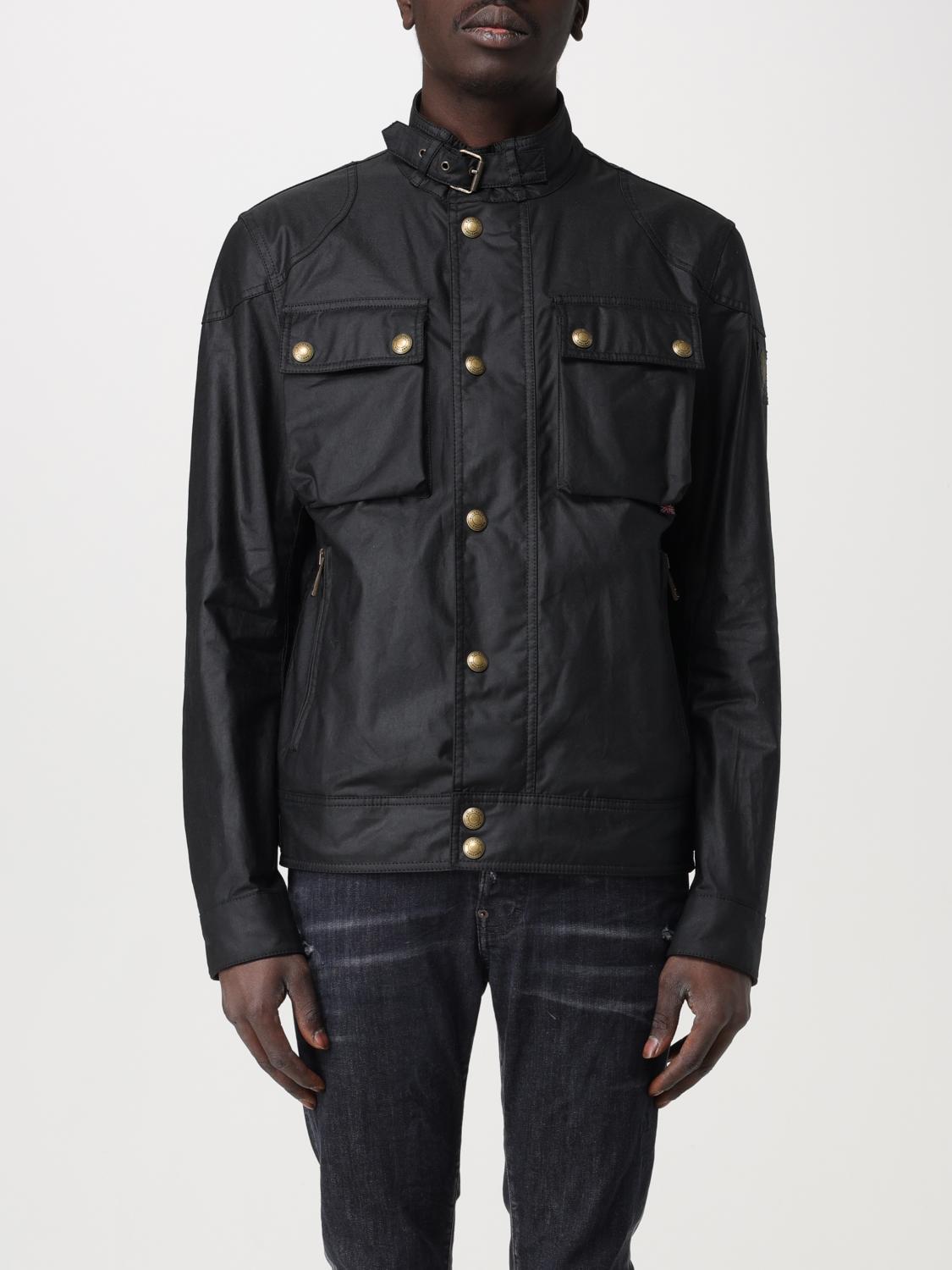 BELSTAFF: Jacket men - Black | Belstaff jacket 104160 online at GIGLIO.COM