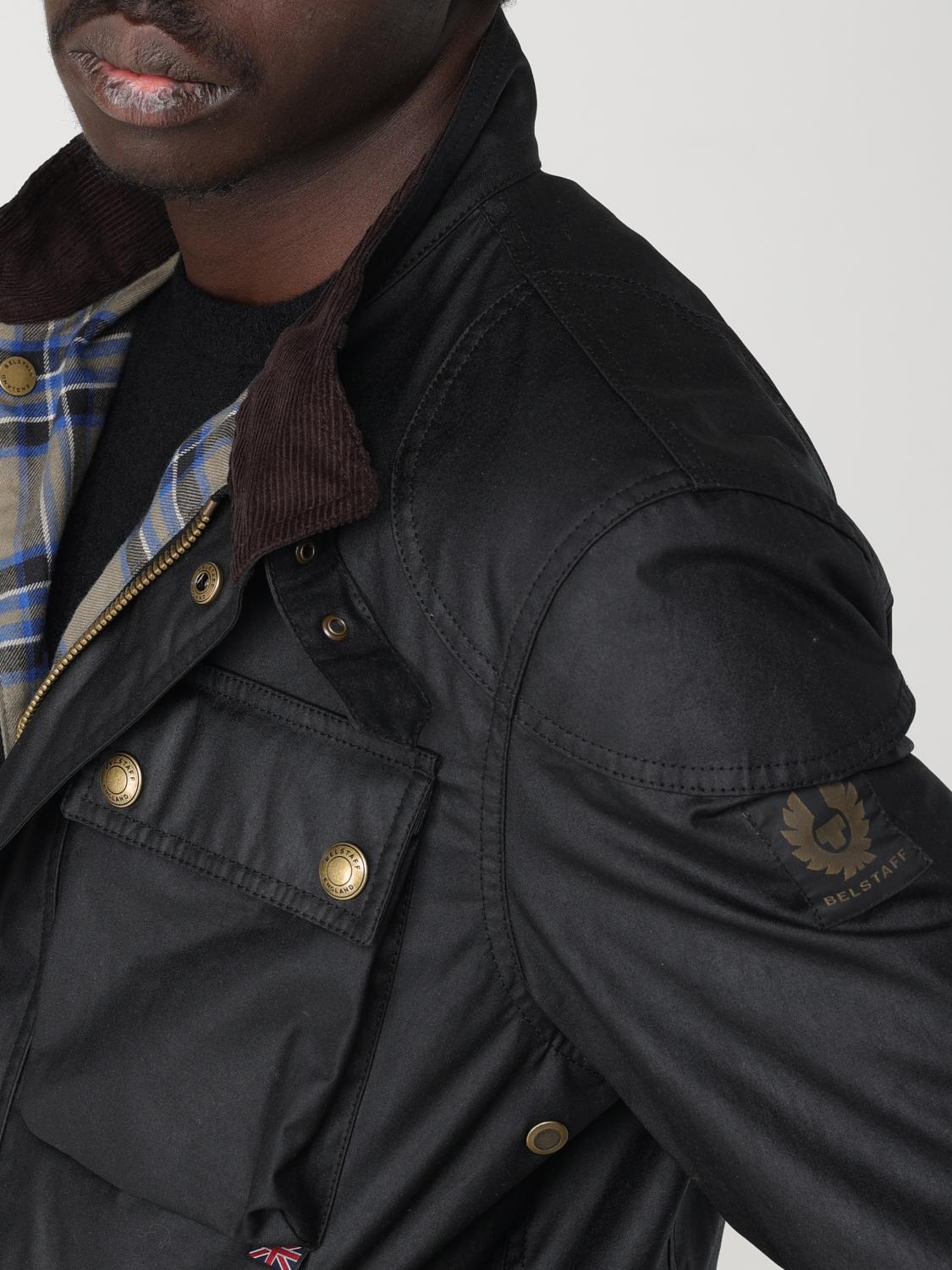 BELSTAFF: Jacket men - Black | Belstaff jacket 104160 online at GIGLIO.COM
