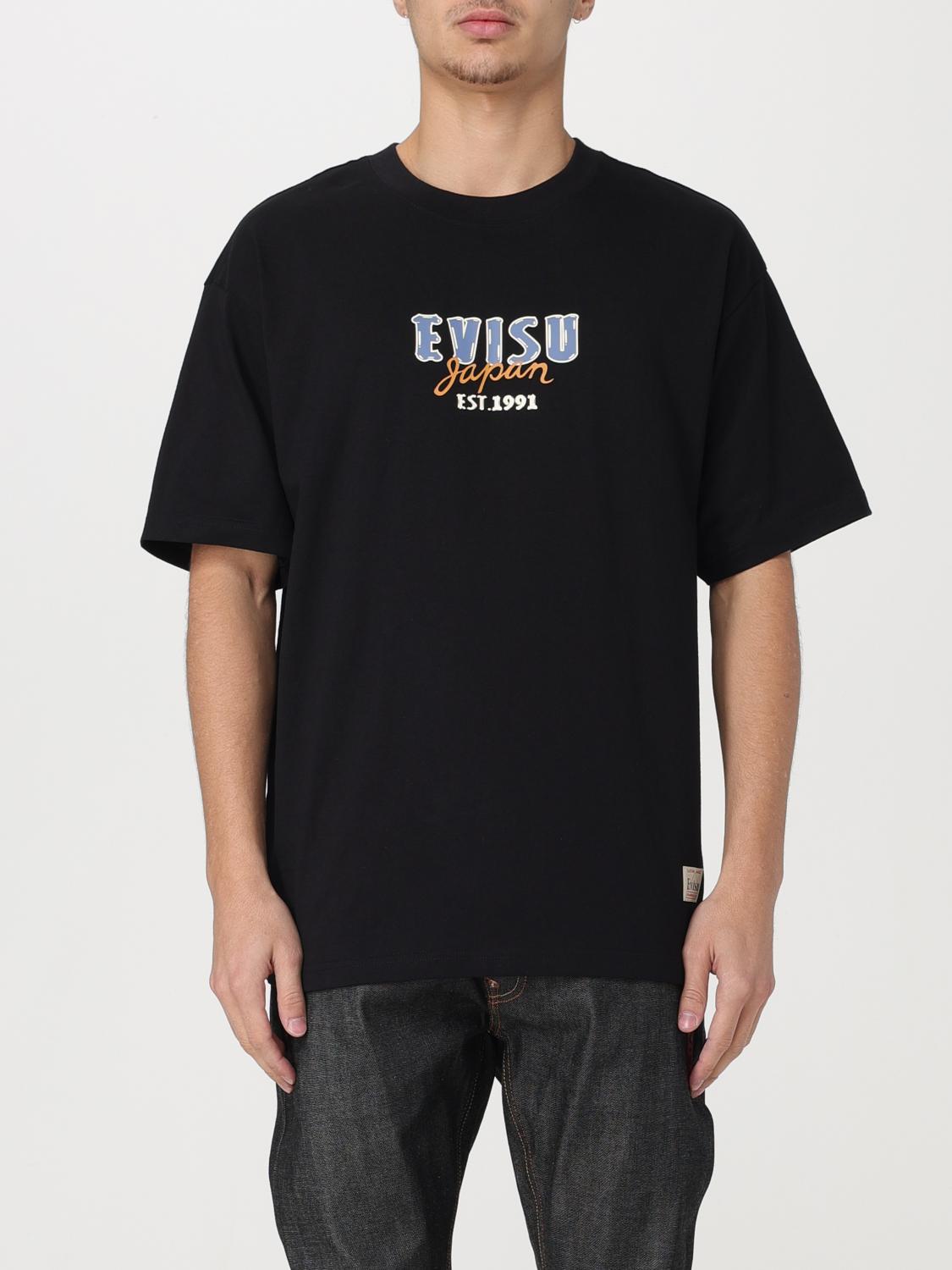 EVISU: T-shirt men - Black | Evisu t-shirt 2EAHTM3TS1099RXCT online at ...