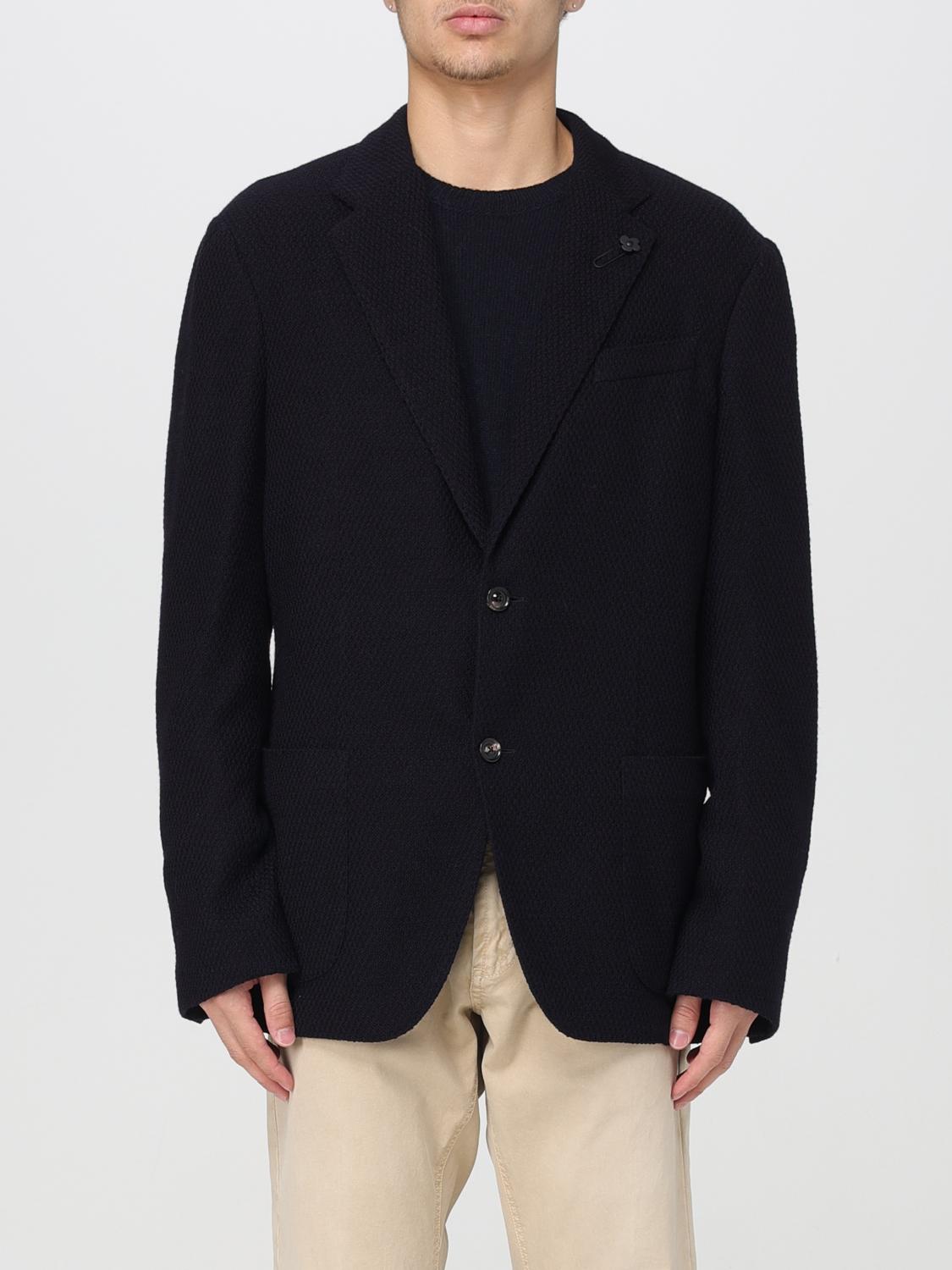 LARDINI: Jacket men - Black | Lardini jacket ITLKJ5E35ITJ61040 online at GIGLIO.COM