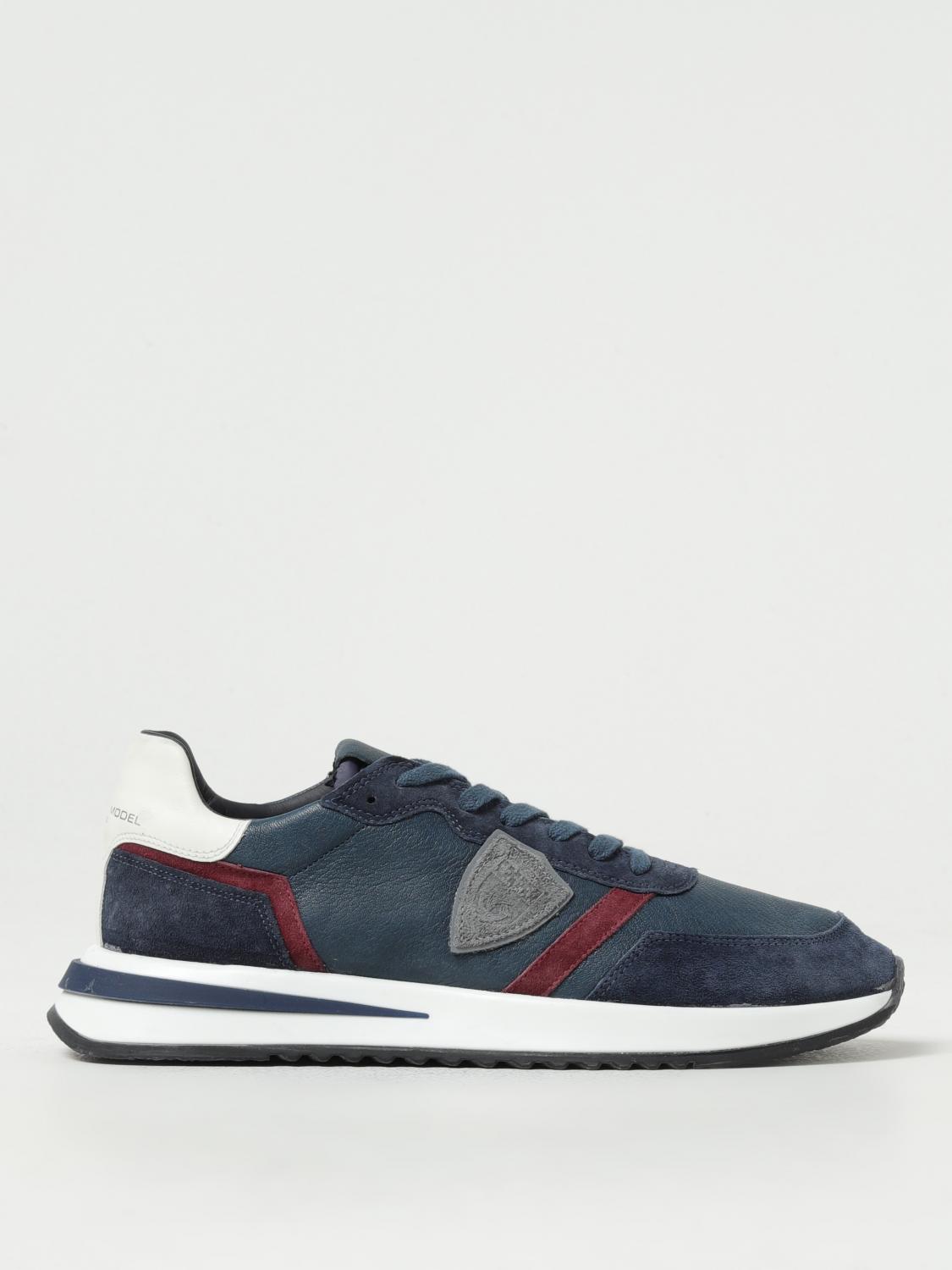 Philippe Model Outlet: Tropez 2.1 leather sneakers - Blue | Philippe ...