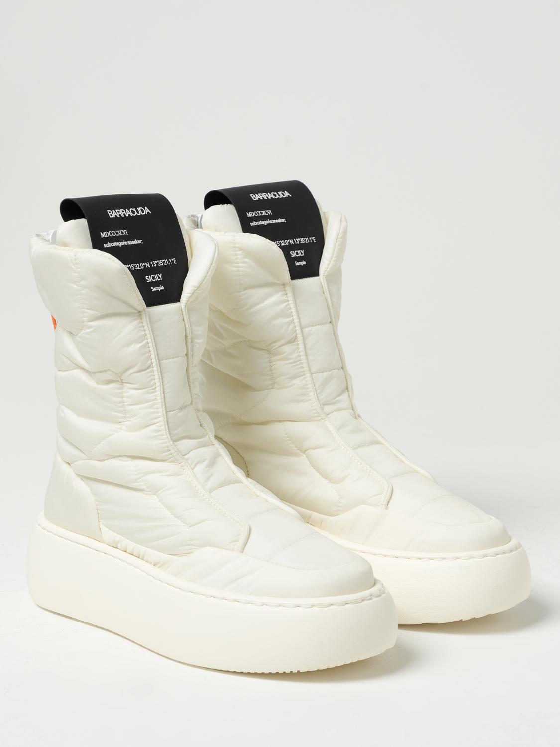 BARRACUDA: Flat ankle boots woman - White | Barracuda flat ankle boot ...