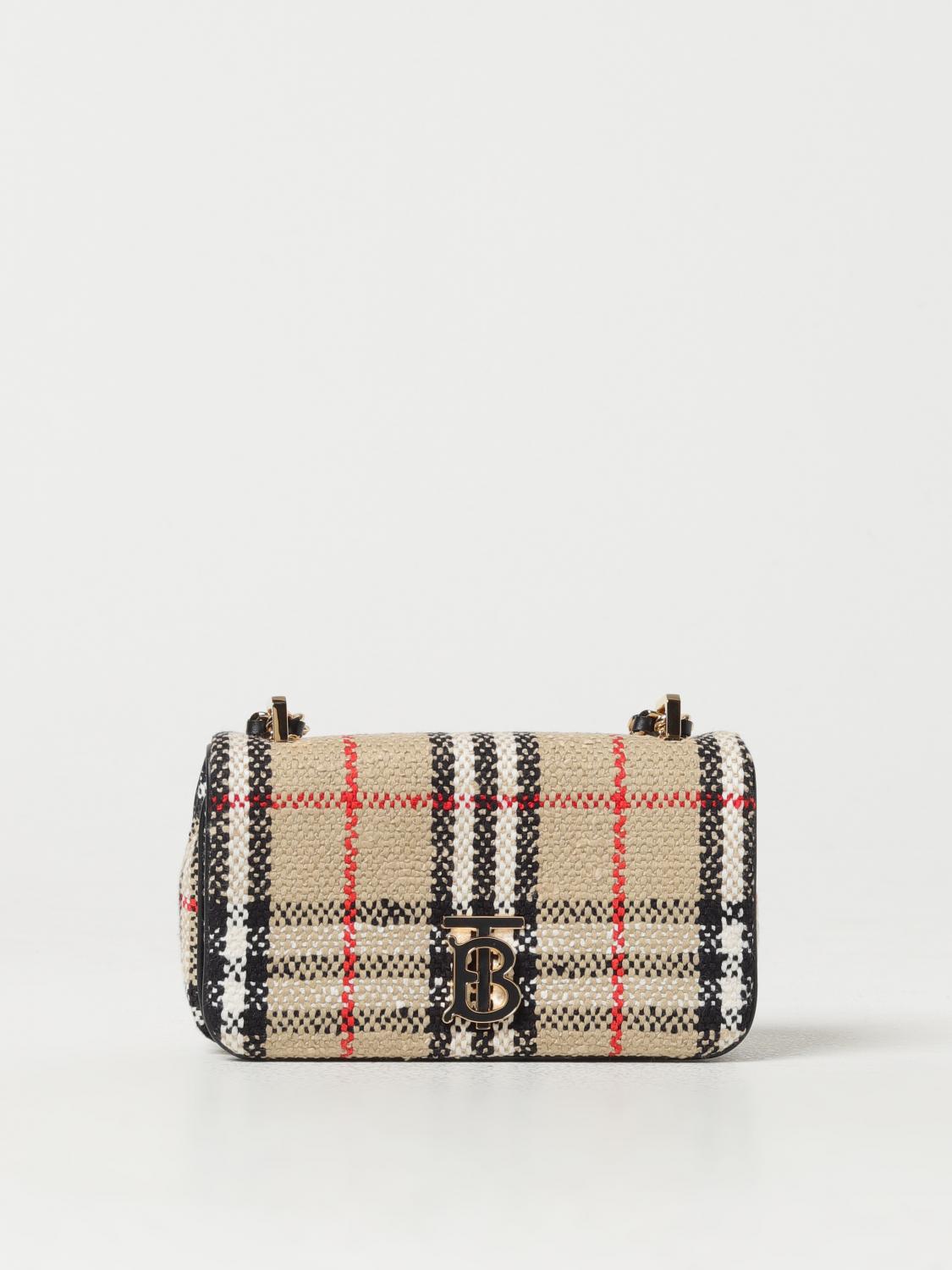 BURBERRY: Lola bag in boucle wool - Beige | Burberry mini bag 8063083 ...