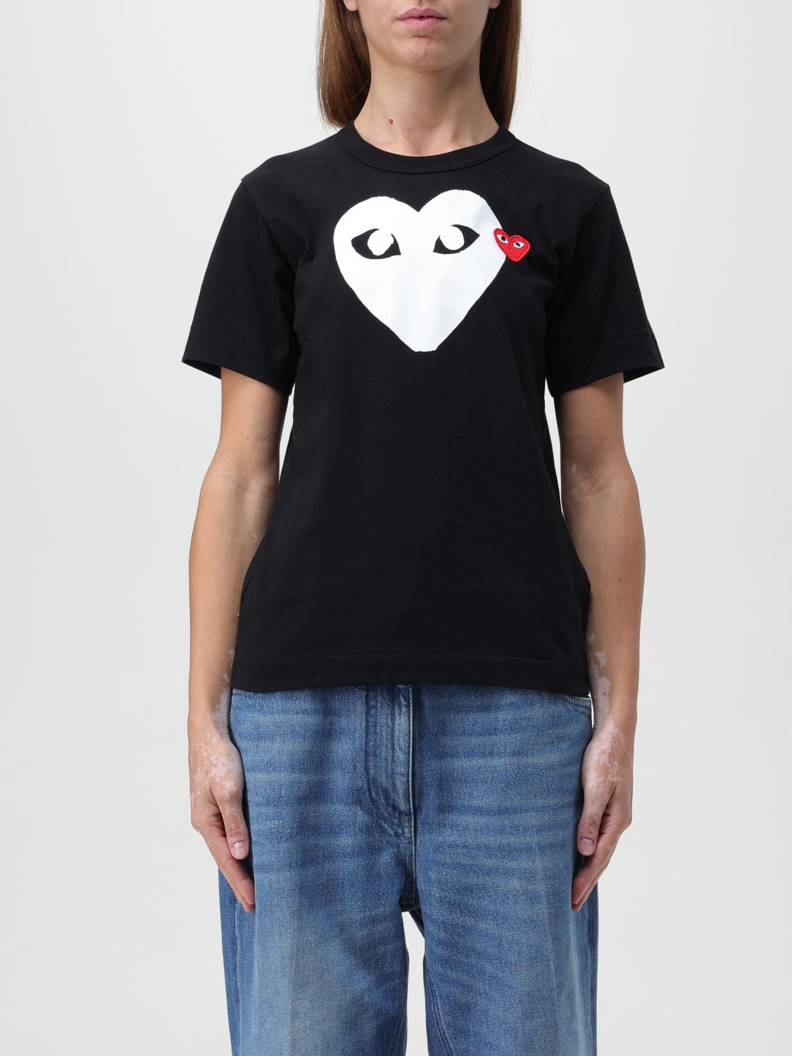 COMME DES GARCONS PLAY: T-shirt woman - Black | Comme Des Garcons Play ...