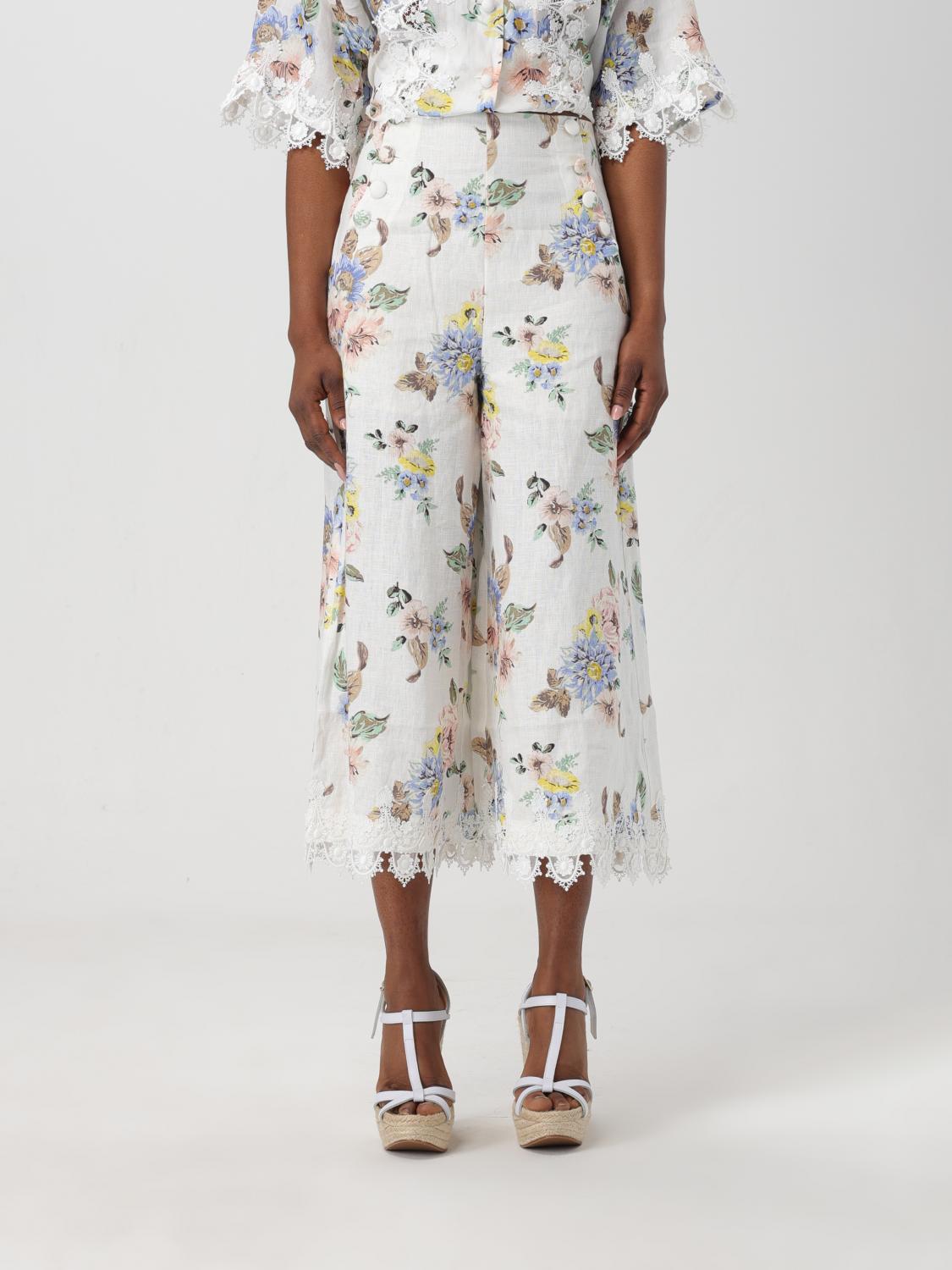 ZIMMERMANN: Pants woman - White | Zimmermann pants 3072PRMAT online at ...
