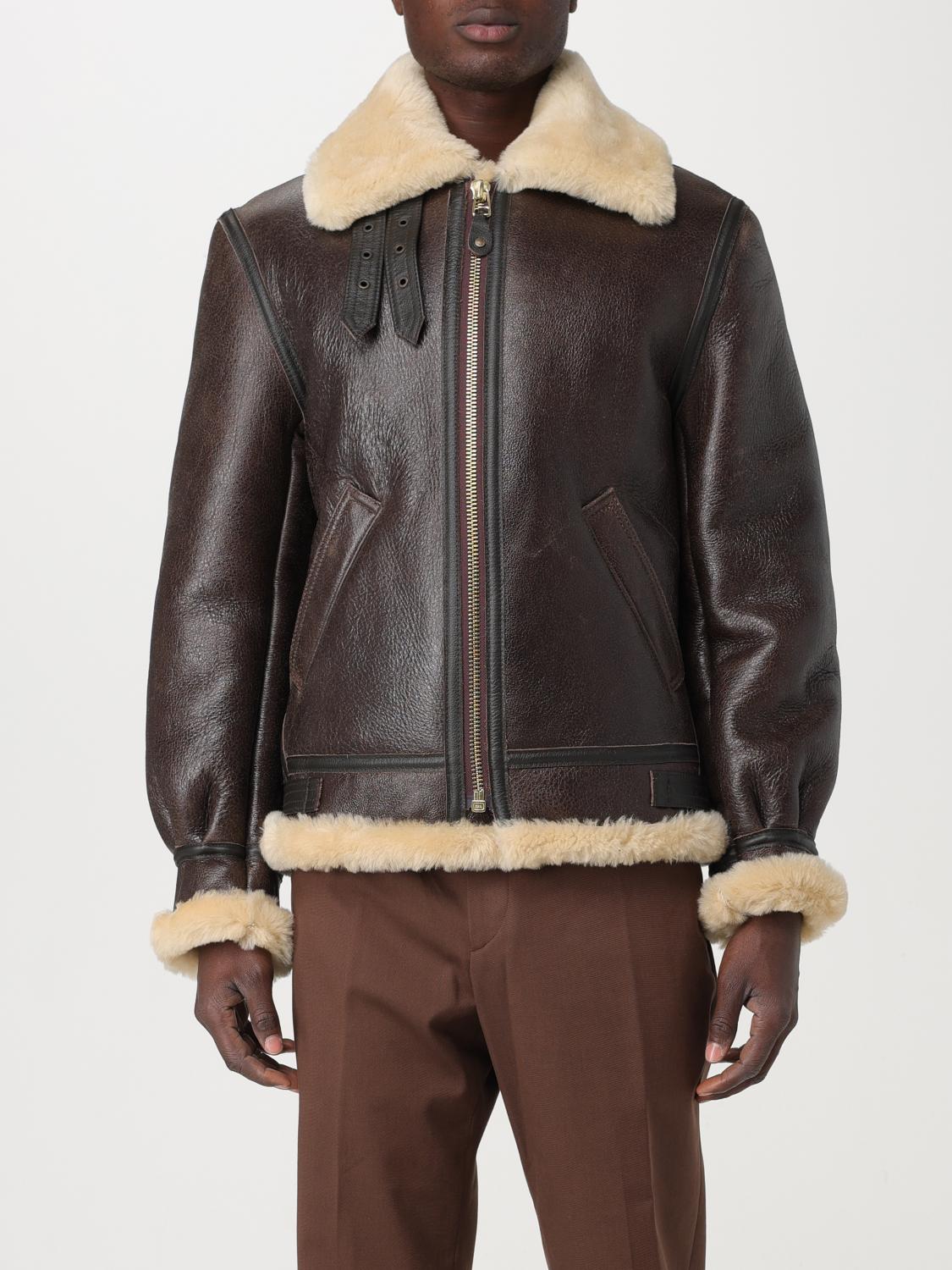 SCHOTT N.Y.C.: Jacket men - Brown | Schott NYC jacket 14125257S online ...