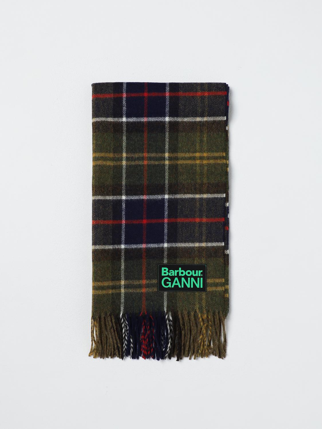BARBOUR X GANNI: Scarf woman - Green | Barbour X Ganni scarf LSC0455 ...