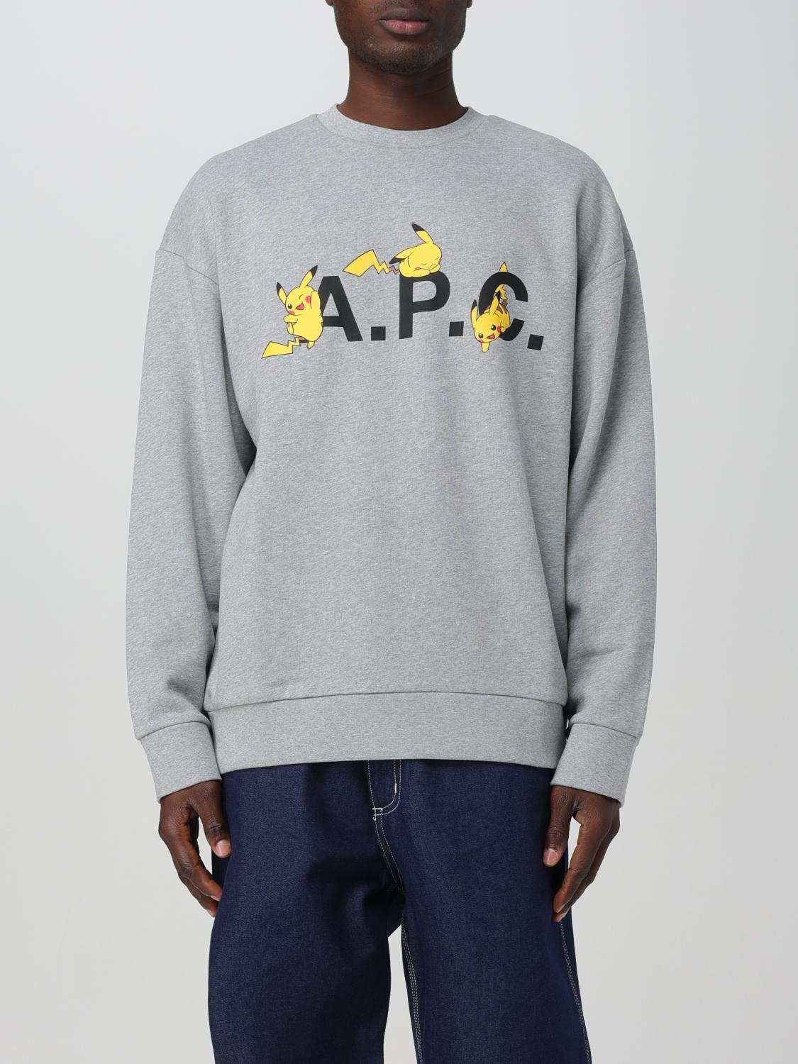 A.P.C.: Sweatshirt men - Grey | A.P.C. sweatshirt COGVFH27863 online at ...