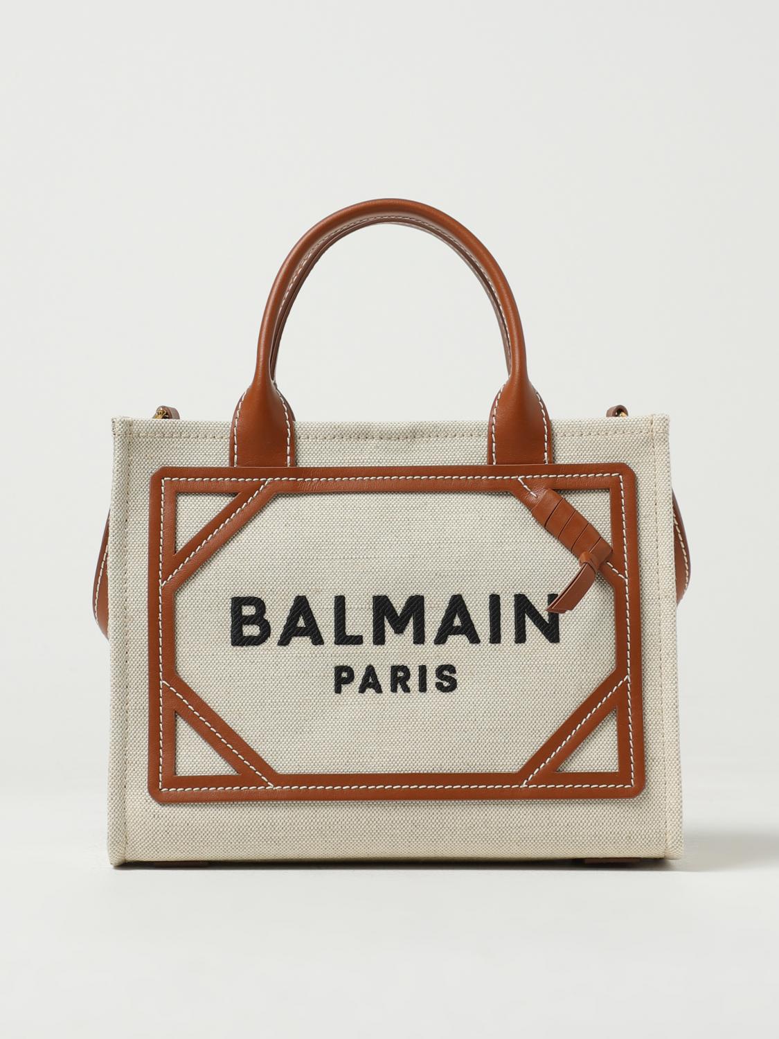 BALMAIN: Shoulder bag woman - Natural | Balmain handbag CN1FE809TDCS ...