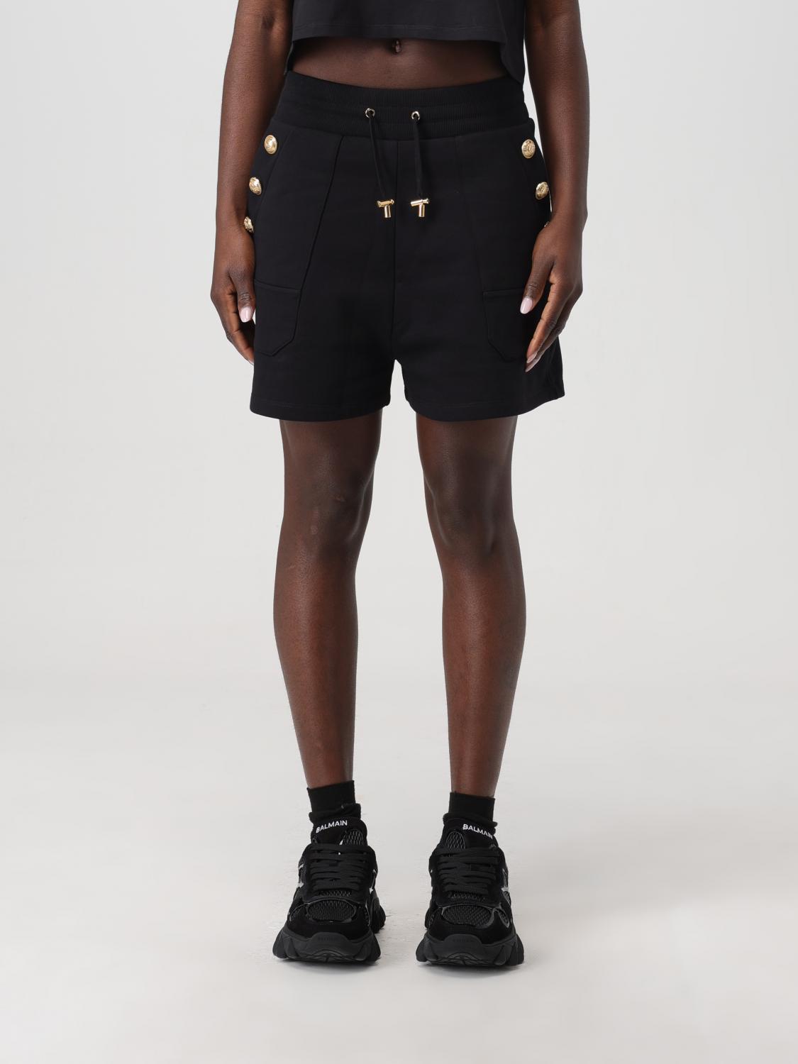 BALMAIN: Short woman - Black | Balmain short CF1OA060JH95 online at ...