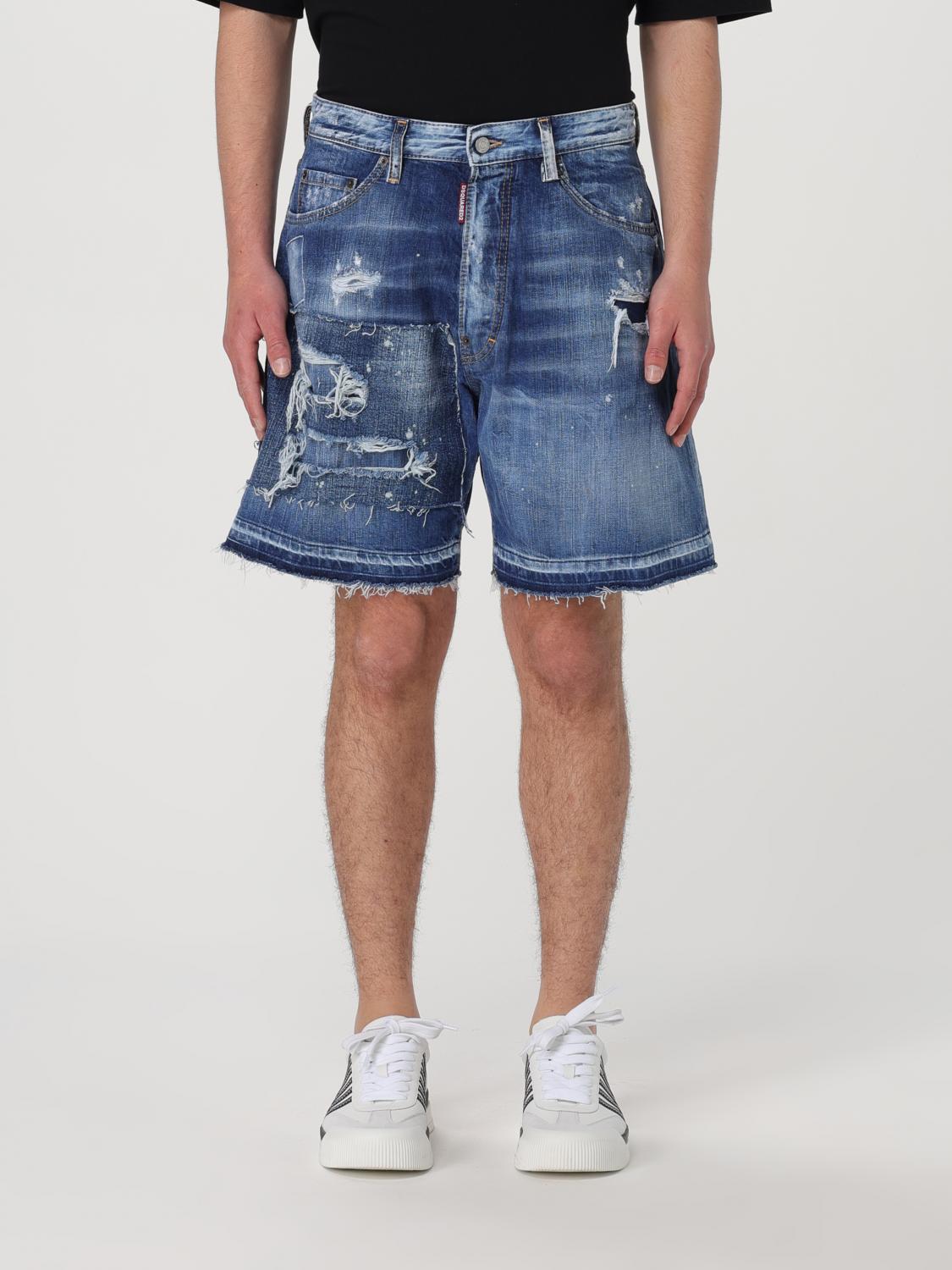 DSQUARED2: Short men - Denim | Dsquared2 short S74MU0840S30309 online ...