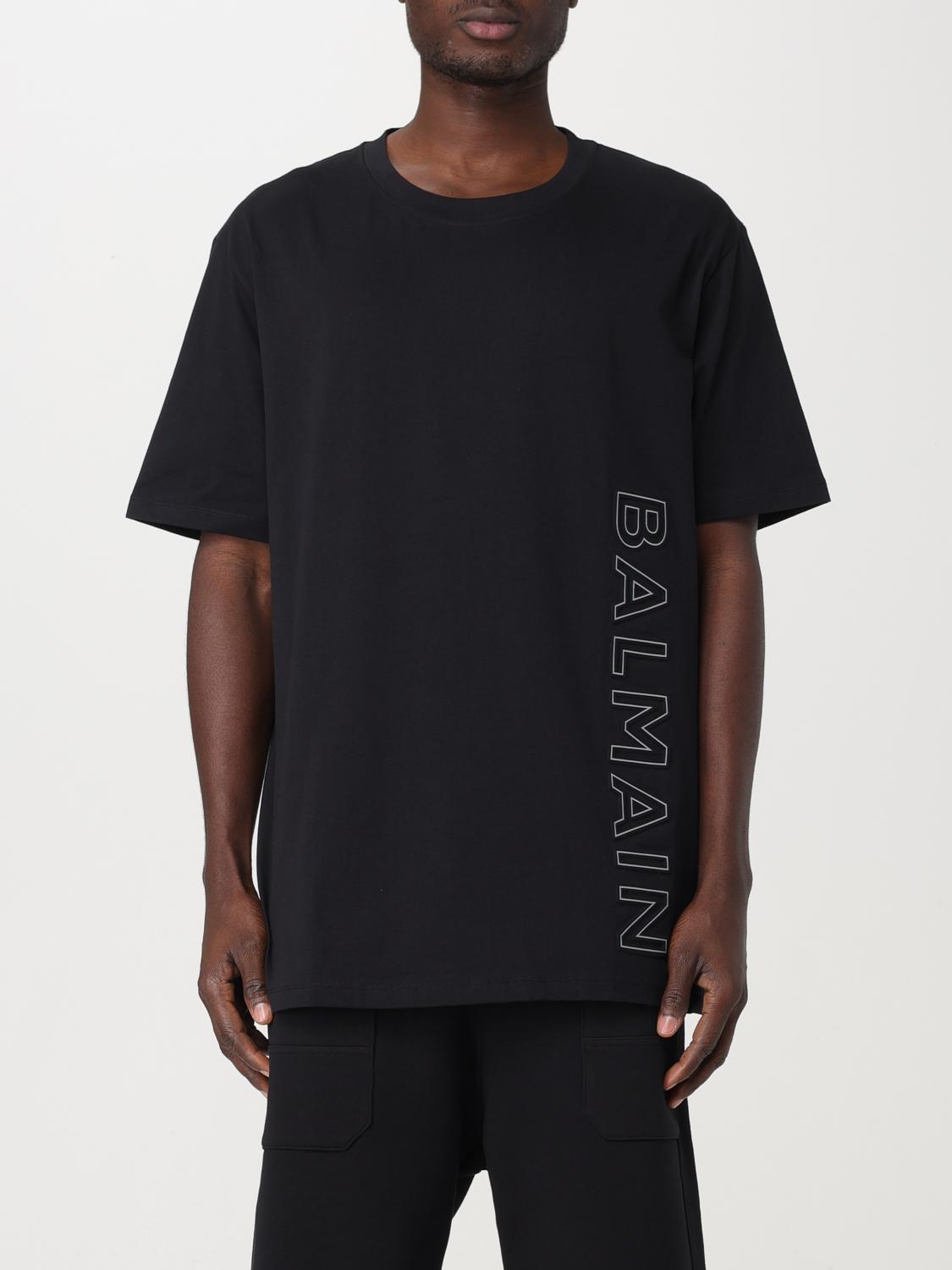 BALMAIN: T-shirt men - Black | Balmain t-shirt CH1EG010BC22 online at ...