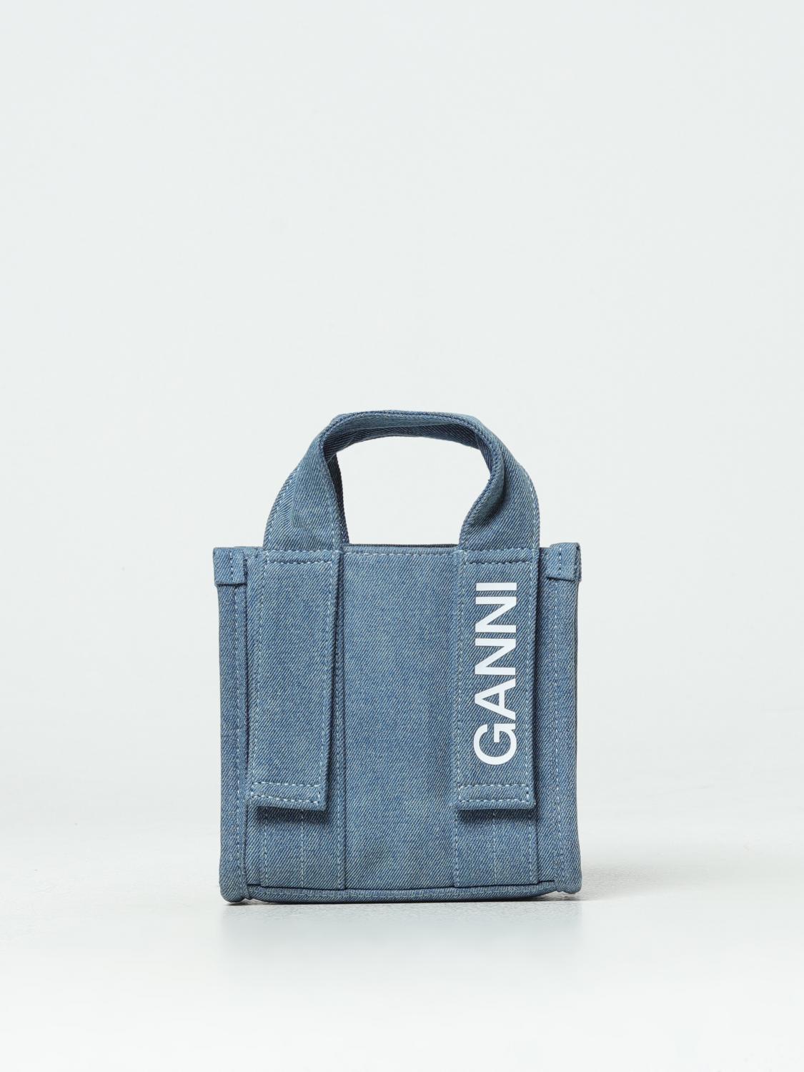 GANNI: Shoulder bag woman - Denim | Ganni mini bag A5459 online at ...