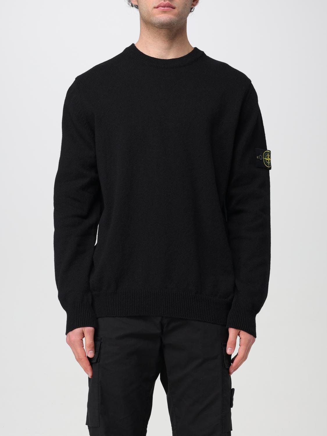 STONE ISLAND: Sweater men - Black | Stone Island sweater 528D3 online ...