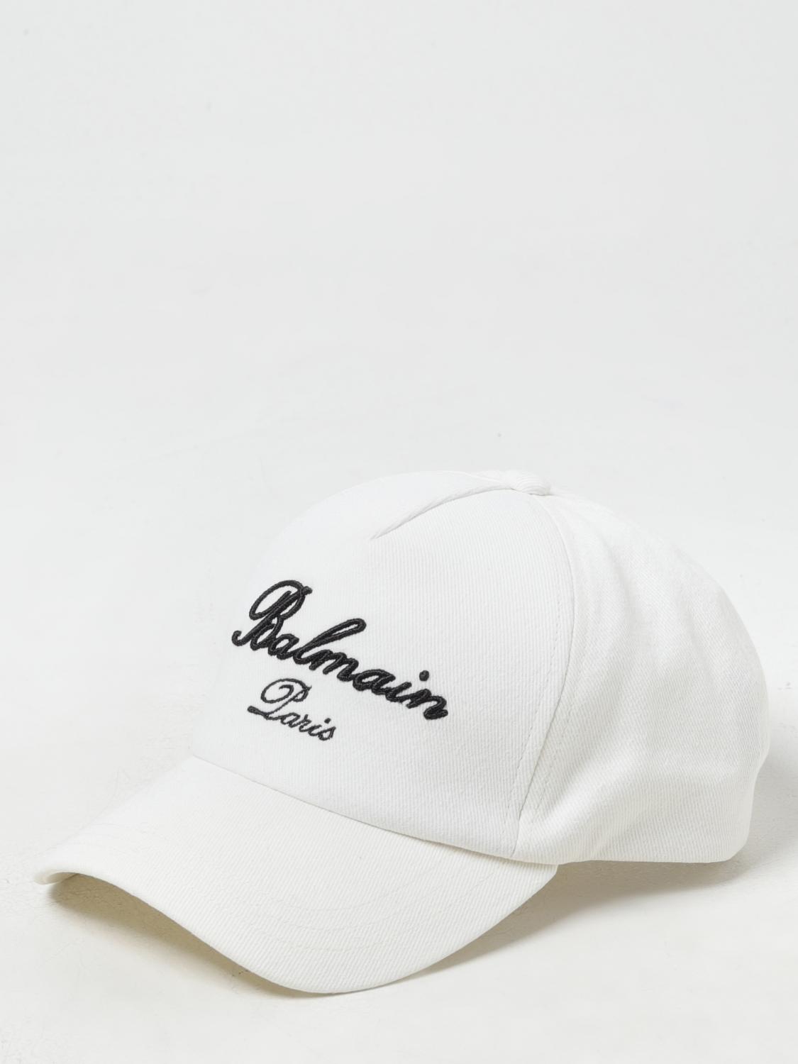BALMAIN: Hat woman - White | Balmain hat CF1XA231CD29 online at GIGLIO.COM