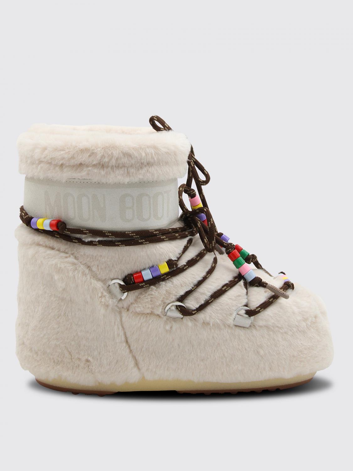 MOON BOOT: Botines planos mujer , Blanco | Botines Planos Moon Boot ...
