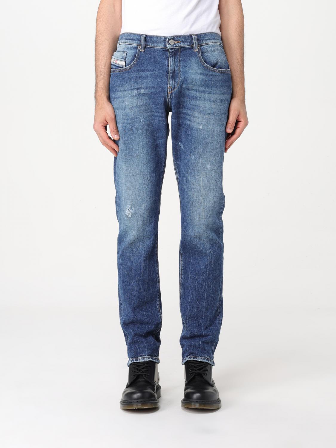DIESEL: Jeans men - Blue | Diesel jeans A03558007T3 online at GIGLIO.COM