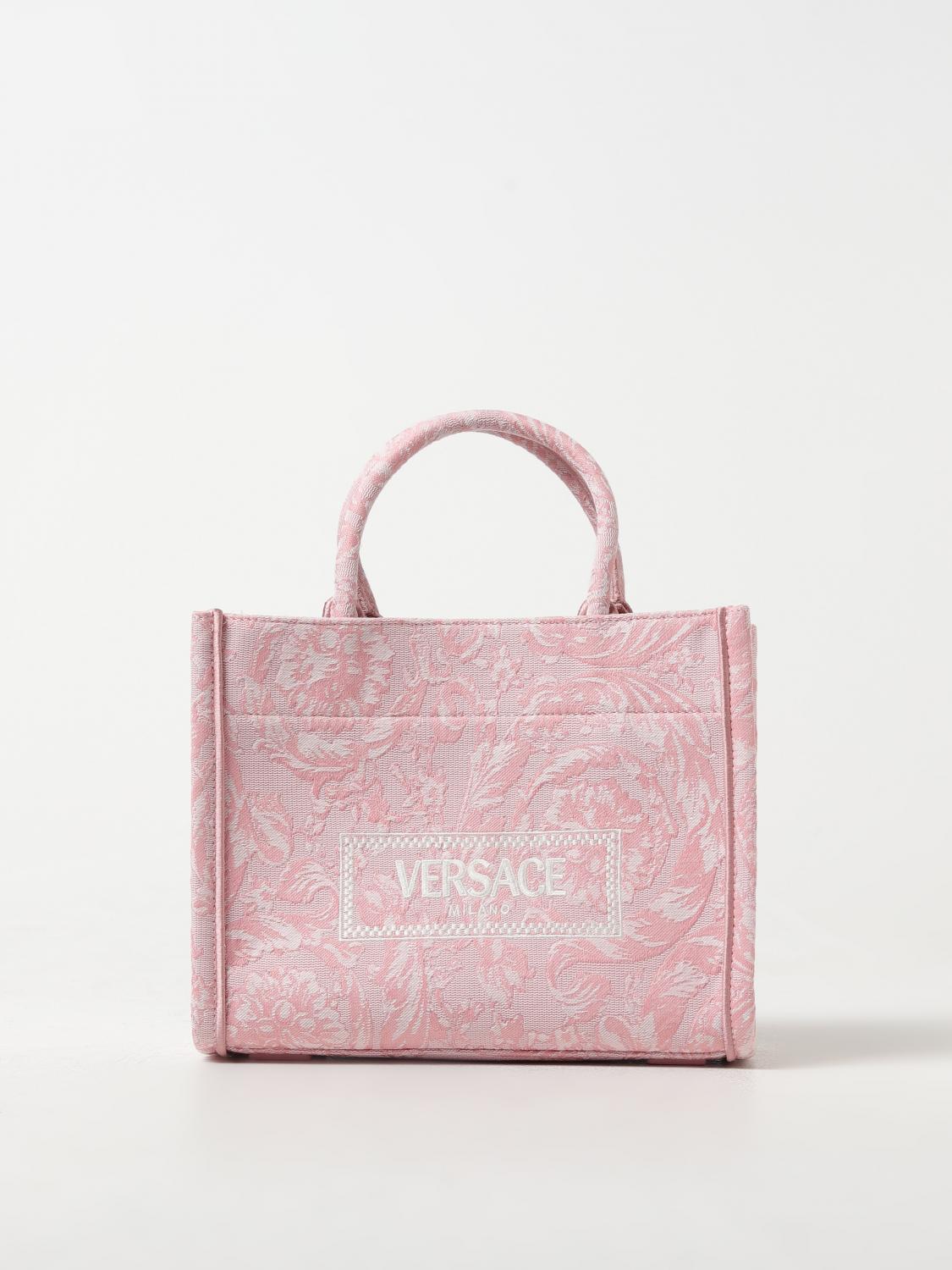 VERSACE: Shoulder bag woman - Pink | Versace handbag 10115641A09741 ...
