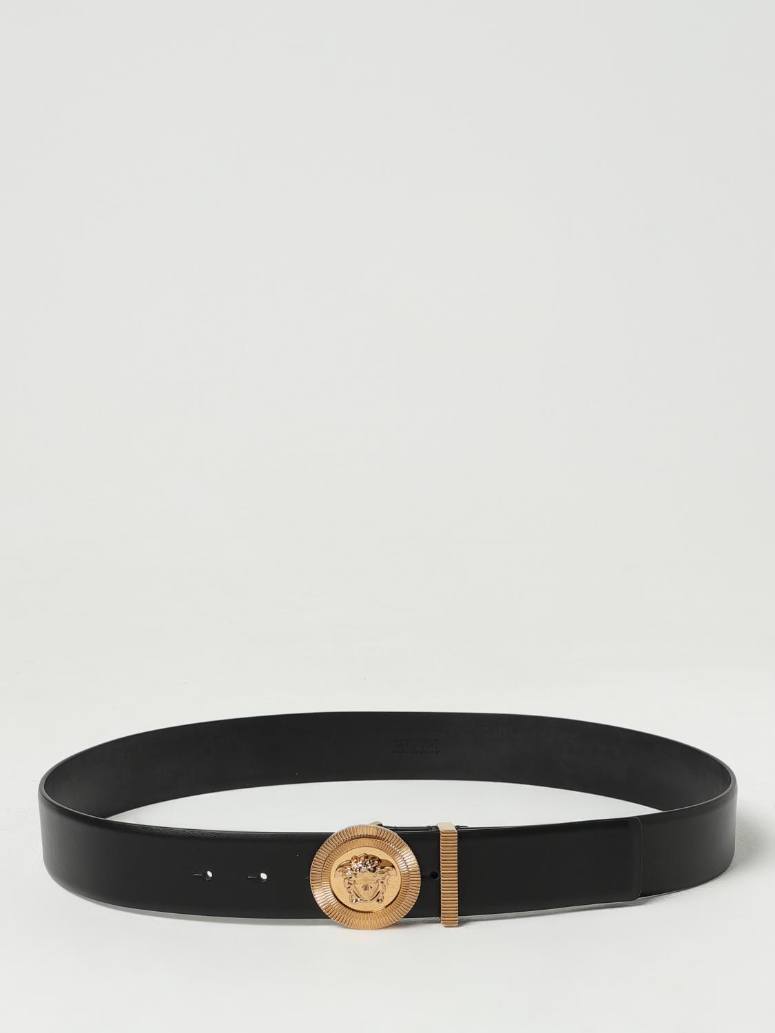 VERSACE: Belt men - Black | Versace belt 1003873DVTP1 online at GIGLIO.COM