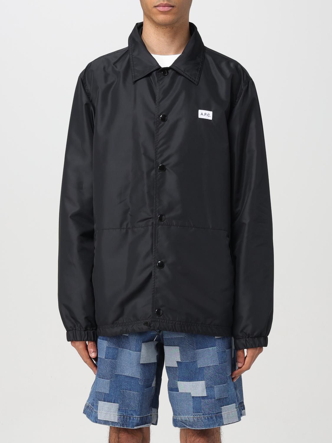 A.P.C.: Coat men - Black | A.P.C. jacket PAAFAH02739 online at GIGLIO.COM