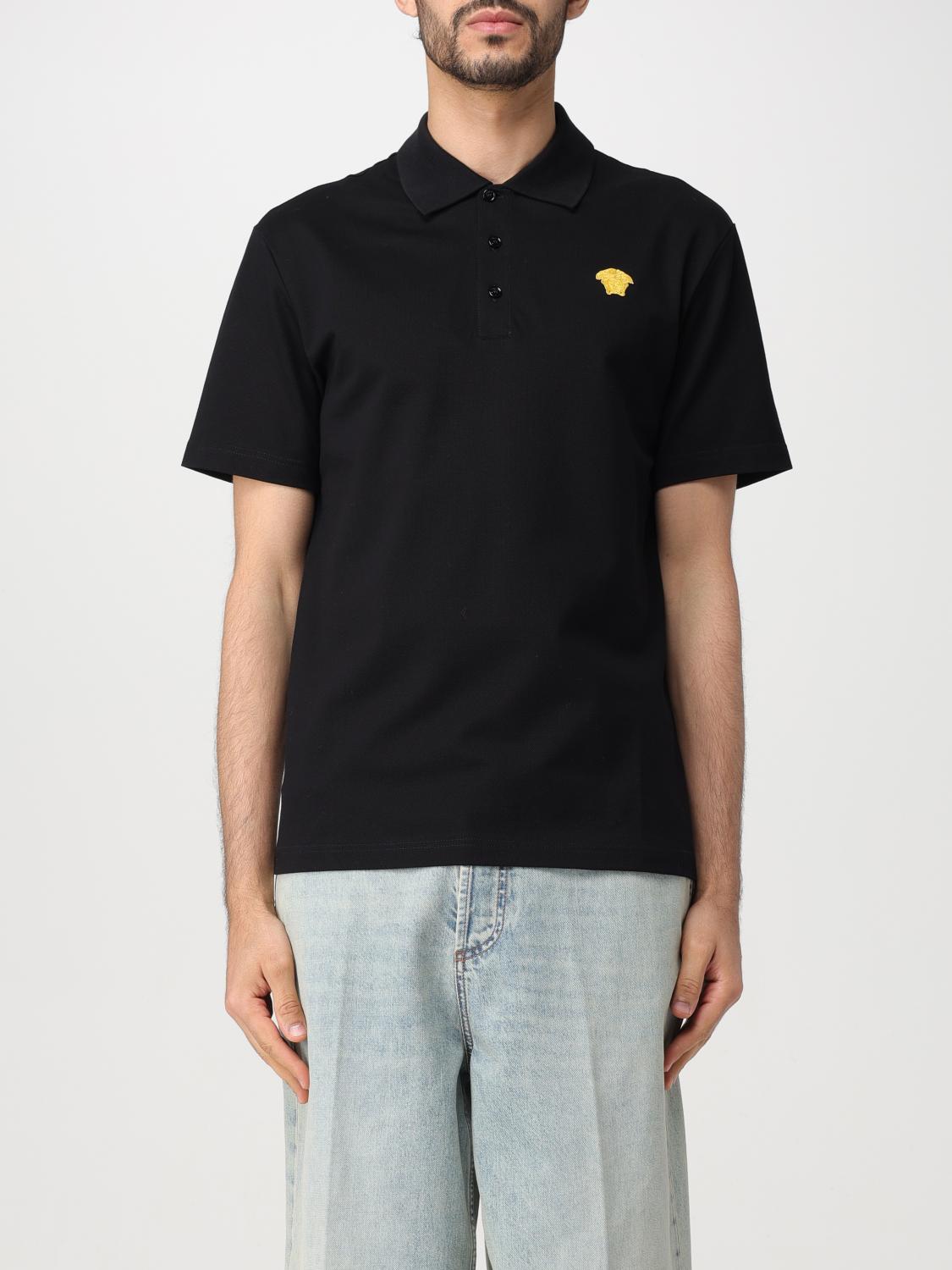 Versace Polo shirt men - Black | 10084921A06071 | GIGLIO.COM