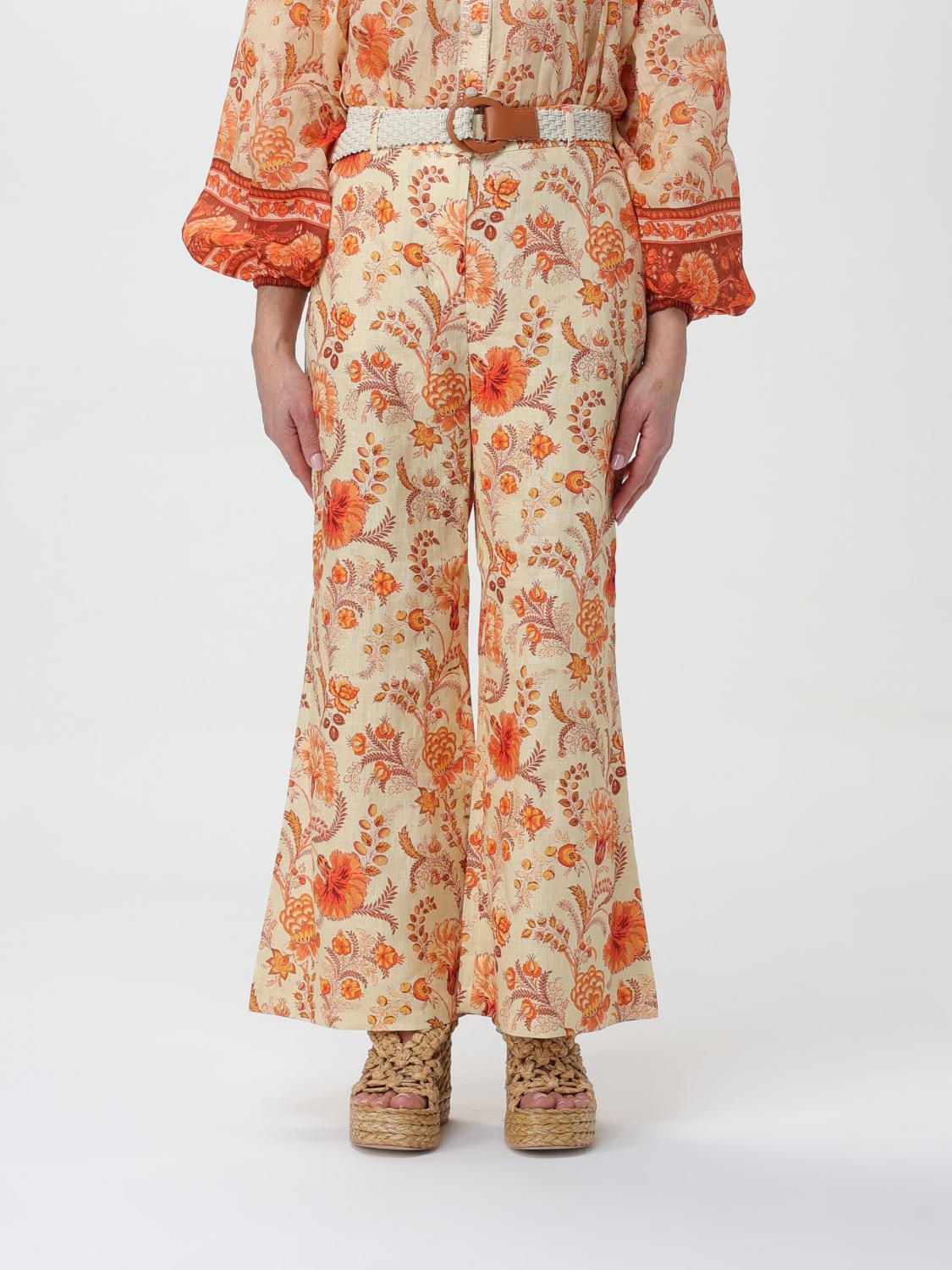 ZIMMERMANN: Pants woman - Cream | Zimmermann pants 9940PRS243 online at ...