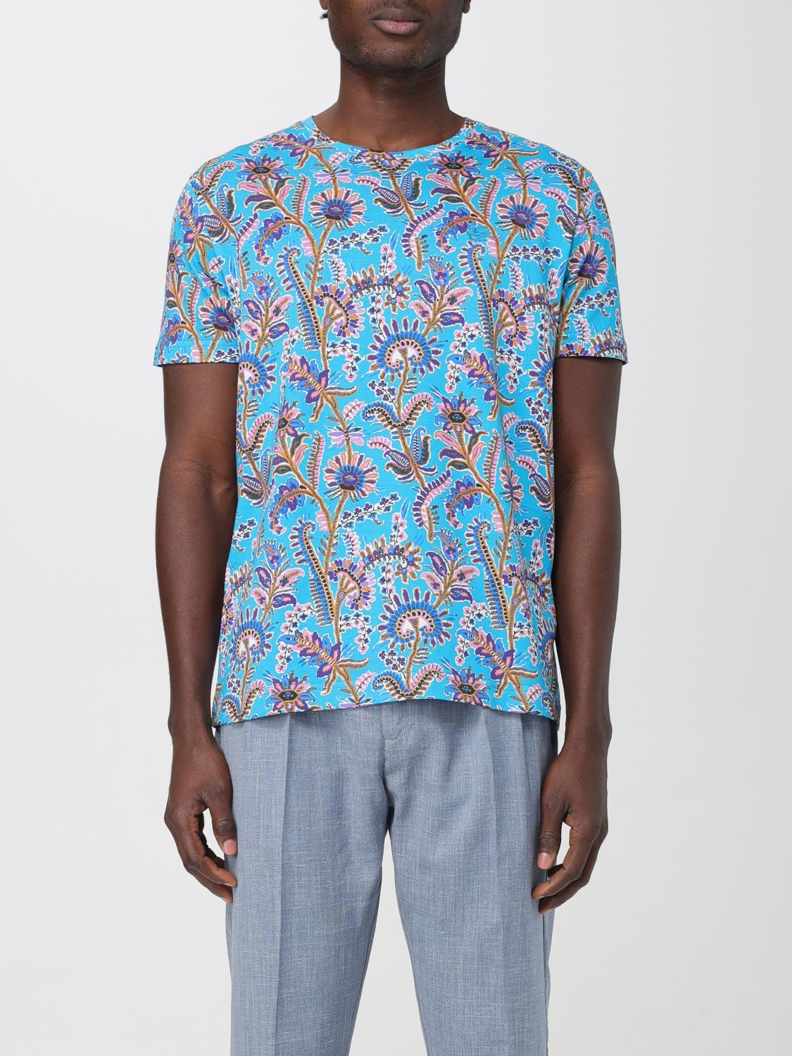 Etro T-shirt men - Gnawed Blue | MRMA0002AJ048 | GIGLIO.COM