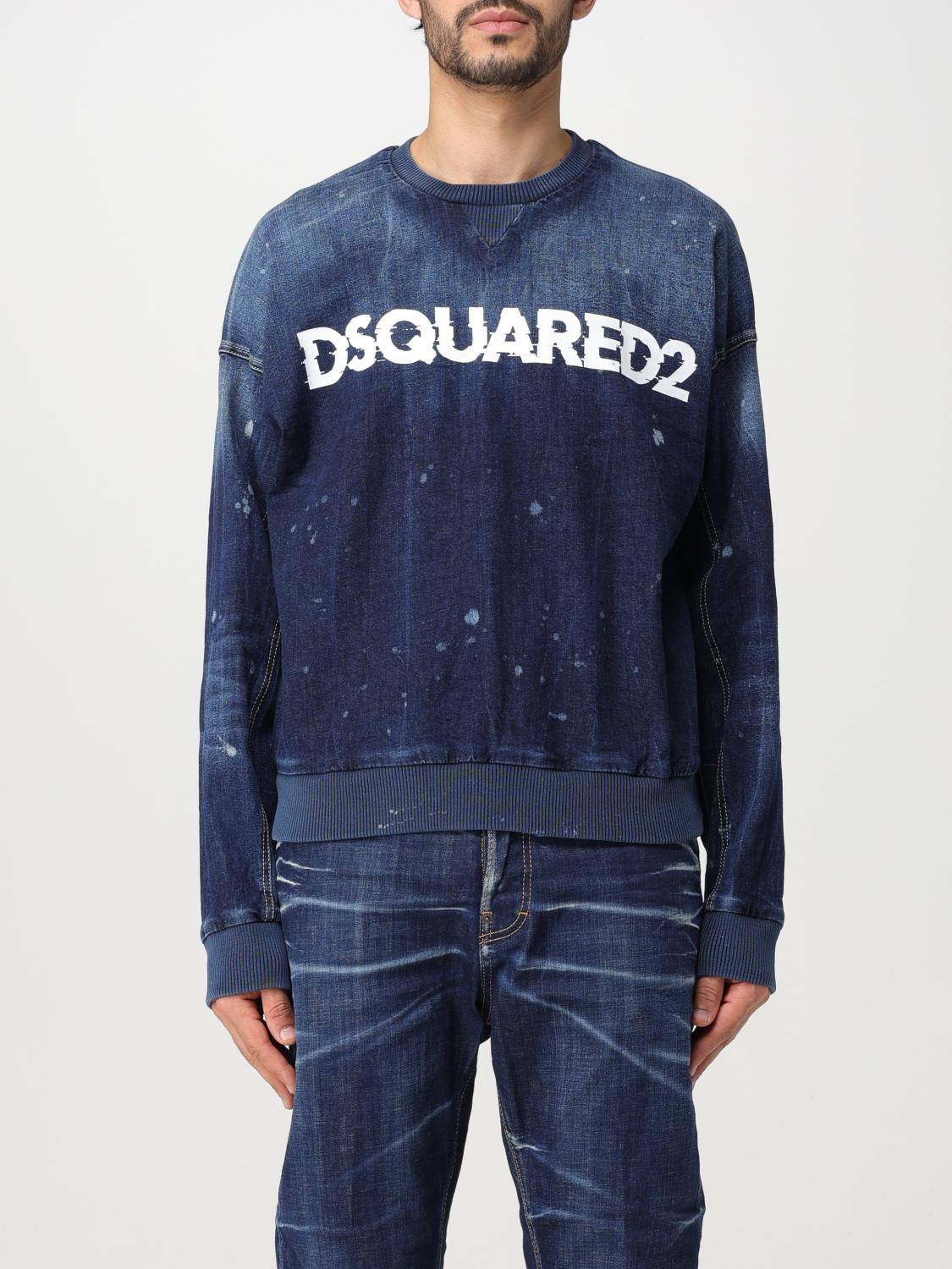DSQUARED2: Shirt men - Blue | Dsquared2 sweatshirt S74DM0807S30805 ...