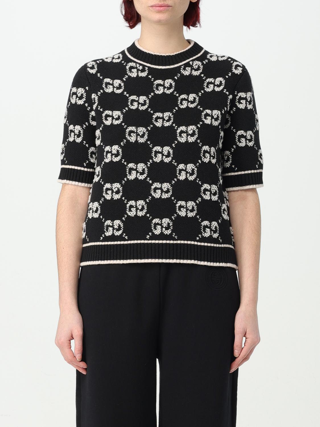 GUCCI: Maglia di lana GG Supreme - Nero | Top Gucci 770059XKCNA online ...