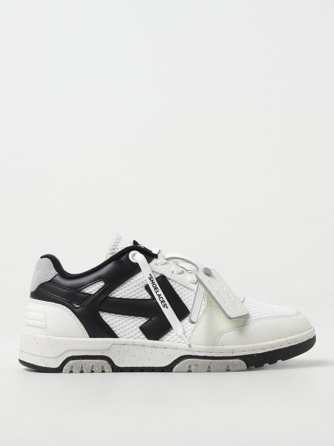 OFF-WHITE: Sneakers Out Of Office in pelle e mesh - Nero | Sneakers Off ...