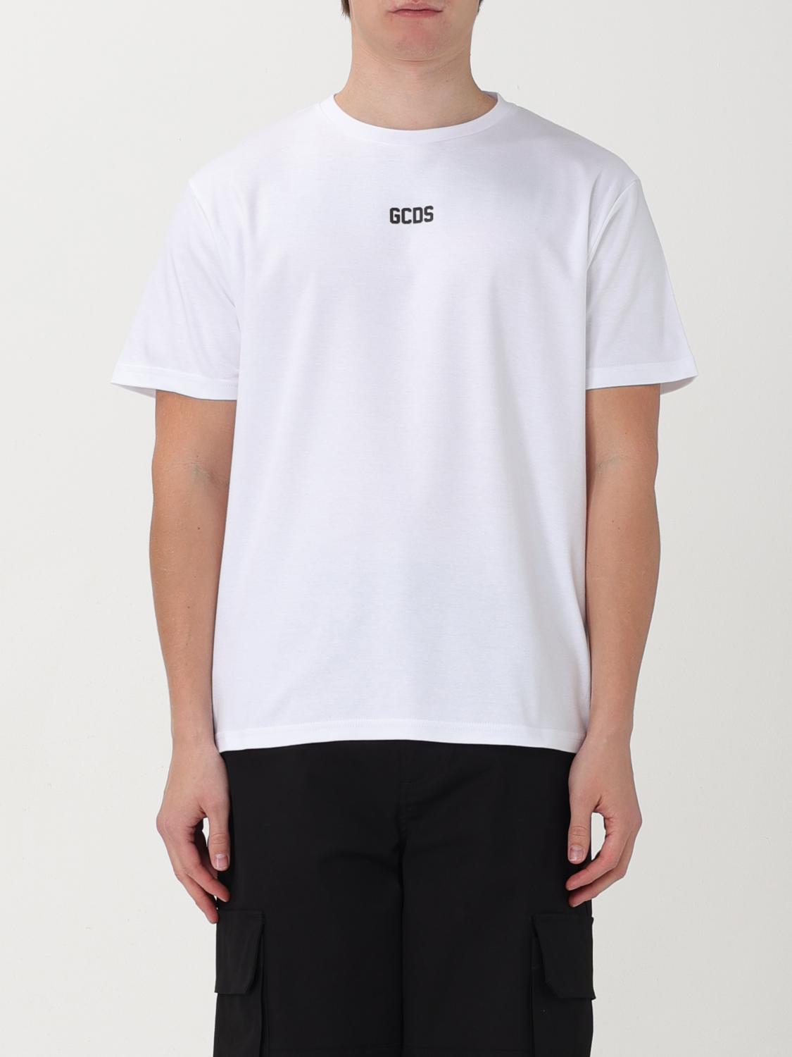 GCDS: T-shirt men - White | GCDS t-shirt OM2312JA4 online at GIGLIO.COM