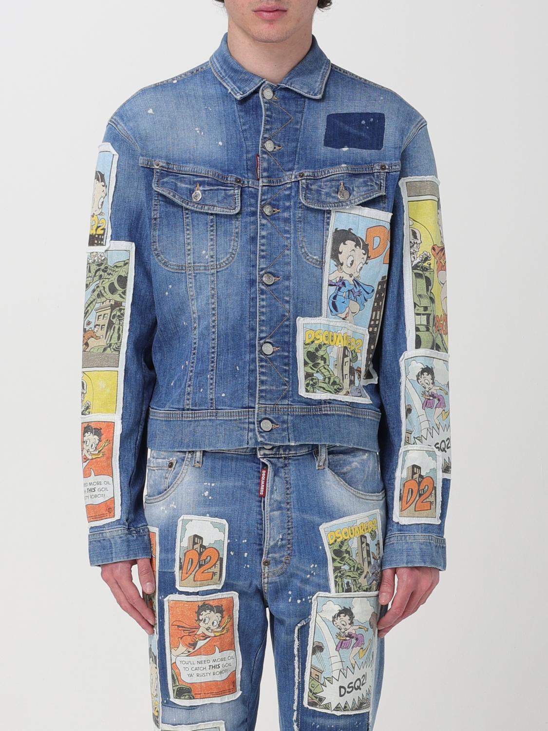 DSQUARED2: Coat men - Blue | Dsquared2 jacket S74AM1486S30342 online at ...