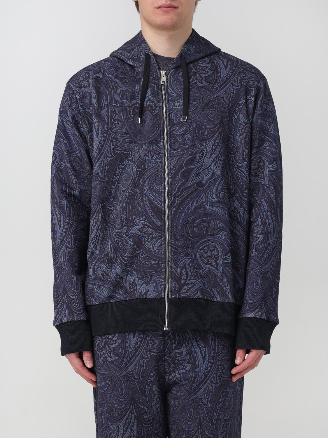 ETRO: Sweater men - Blue | Etro sweatshirt MRMB0005AJ065 online at ...