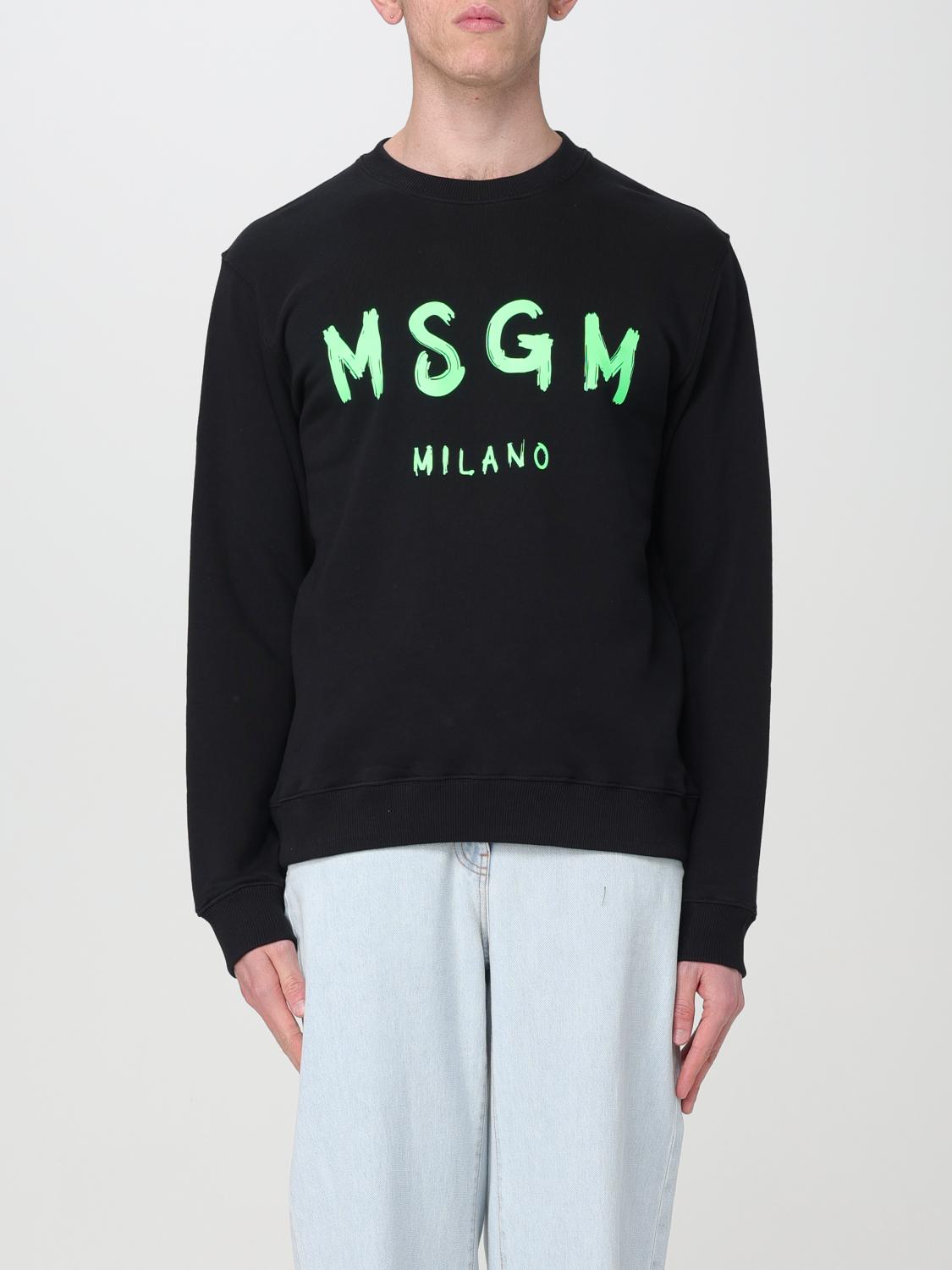 MSGM: Sweatshirt men - Black | MSGM sweatshirt 3640MM513F247000 online at GIGLIO.COM