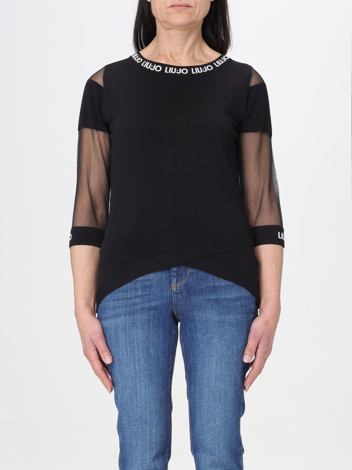 LIU JO: Sweater woman - Black | Liu Jo sweater TA4220MS36L online at GIGLIO.COM
