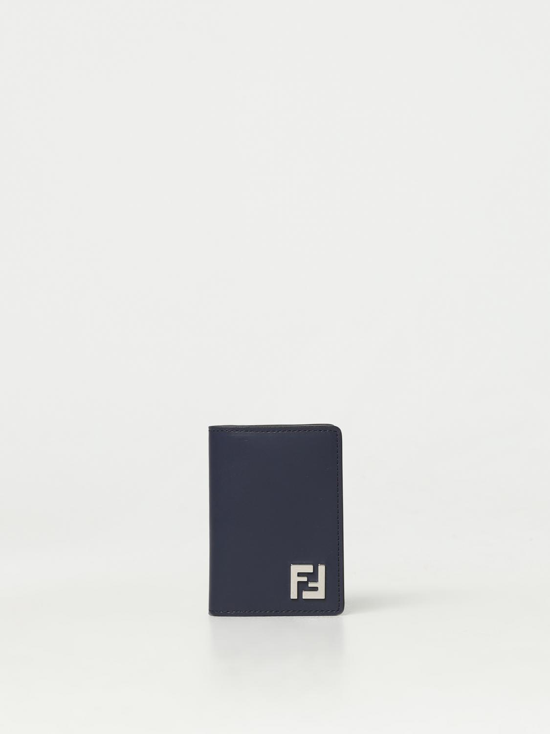 FENDI: Wallet men - Blue | Fendi wallet 7M0349AFF2 online at GIGLIO.COM
