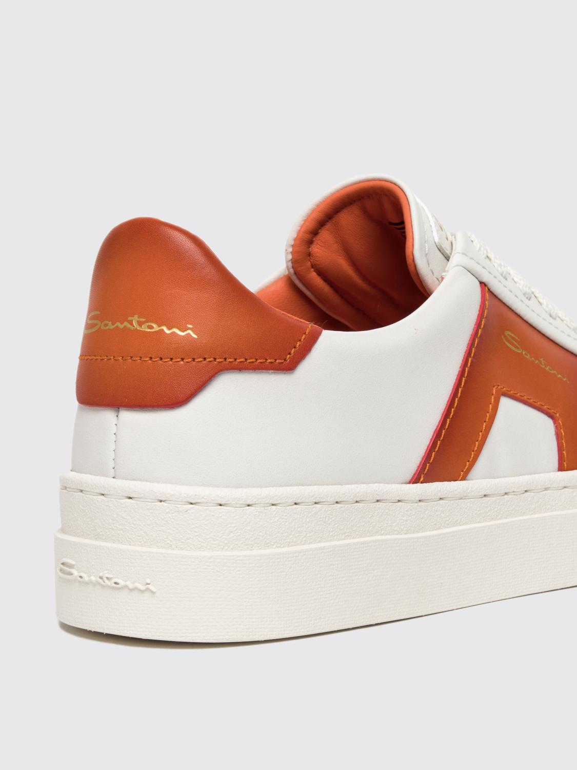 SANTONI: Sneakers woman - Orange | Santoni sneakers WBGT61070PNNBXAL ...