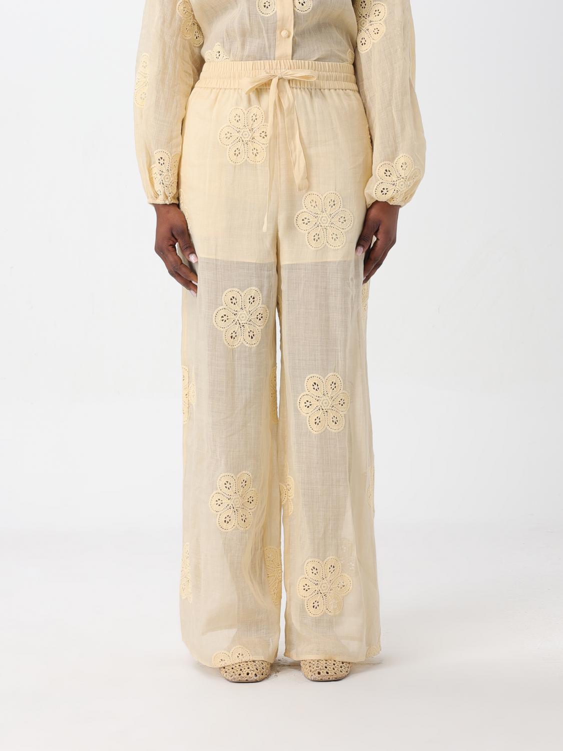 ZIMMERMANN: Pants woman - Beige | Zimmermann pants 9166PRS244 online at ...