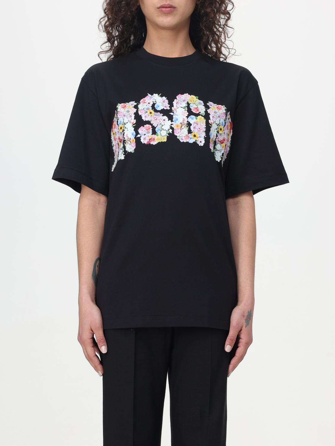 MSGM: T-shirt woman - Black | MSGM t-shirt 3642MDM91247002 online at GIGLIO.COM